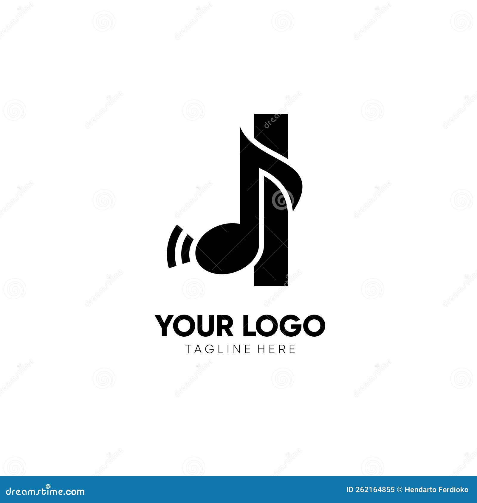 Initial I Music Note Logo Design Icon Vector Graphic Illustration Stock ...