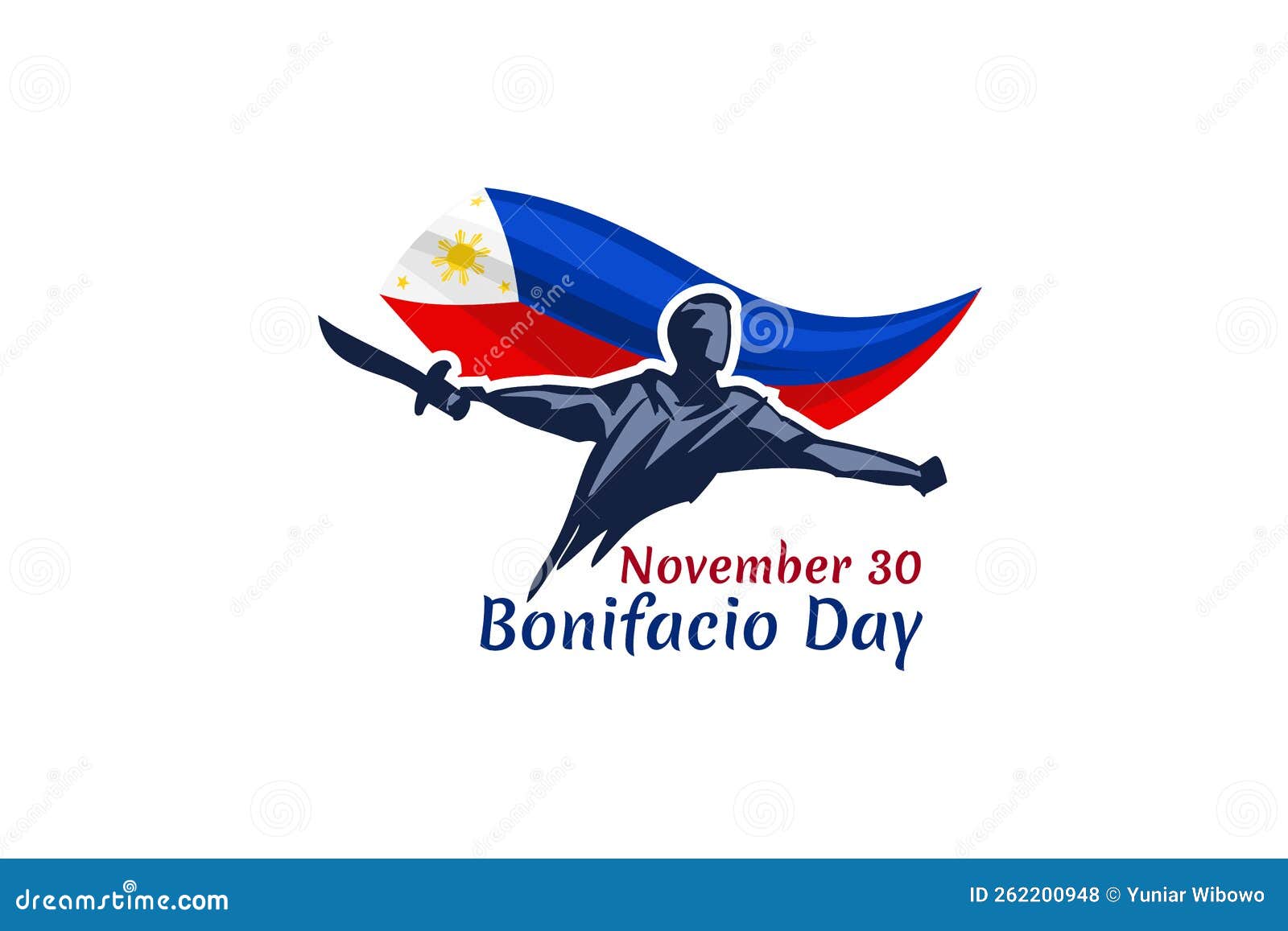 November 30, Happy Bonifacio Day Vector Illustration. Stock Vector ...