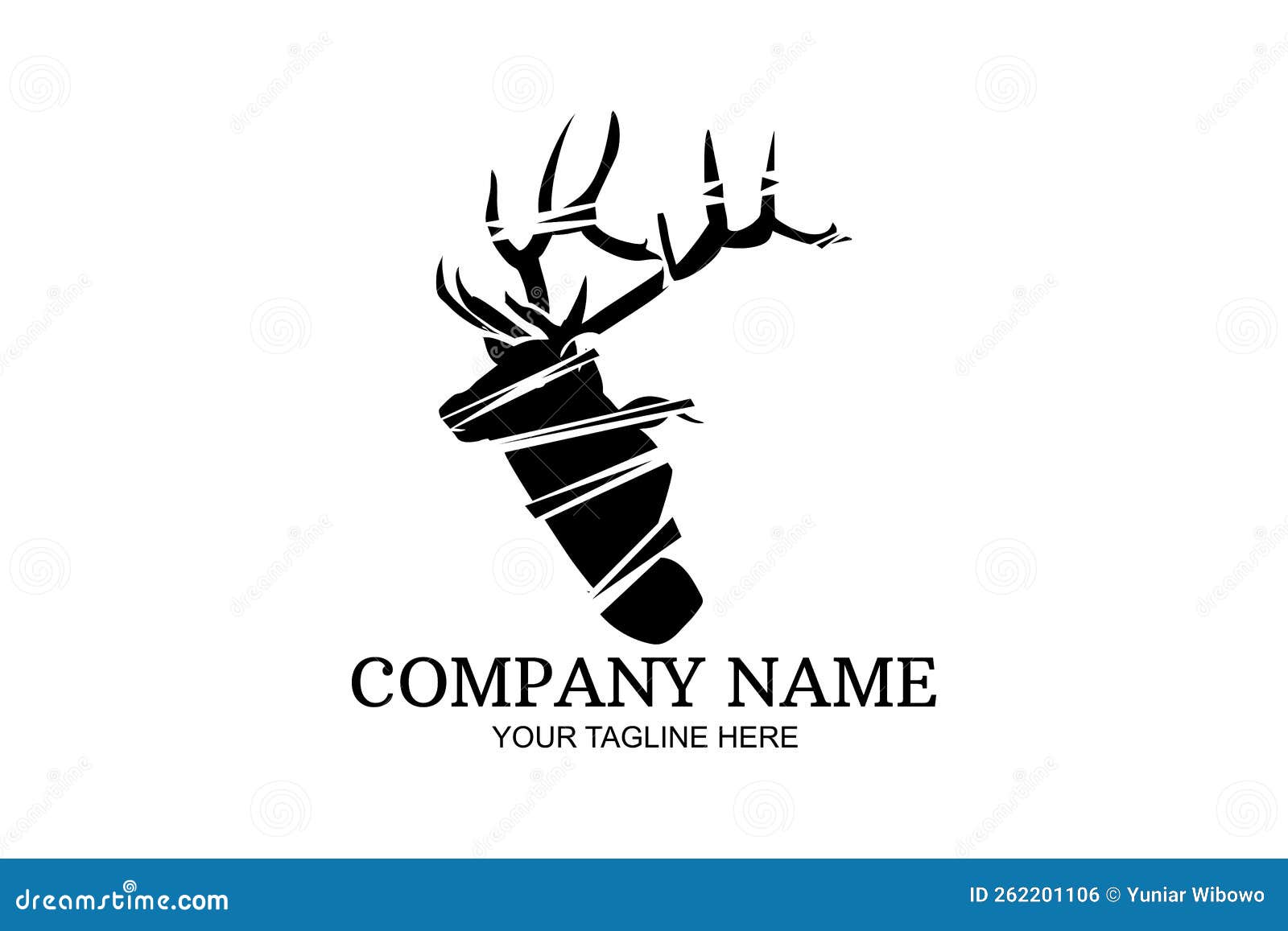 Deer Animal Company Logo Vector Illustration. Suitable for Business ...