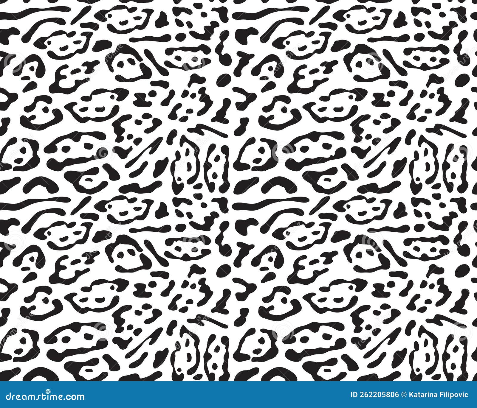 Seamless Leopard Repeat Pattern Stock Illustration - Illustration of ...