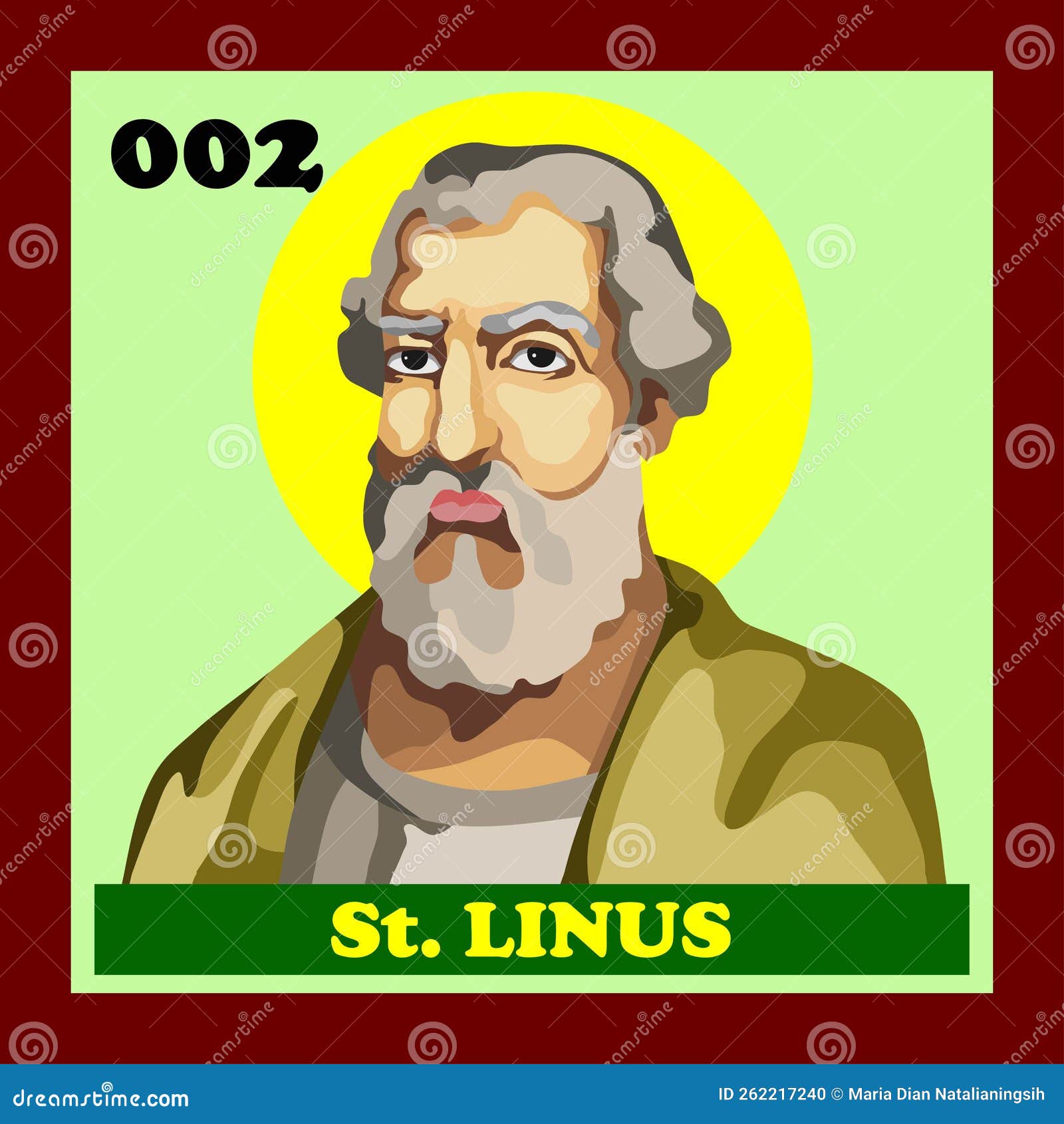 002nd Roman Catholic Pope Saint Linus Vector Stock Vector ...