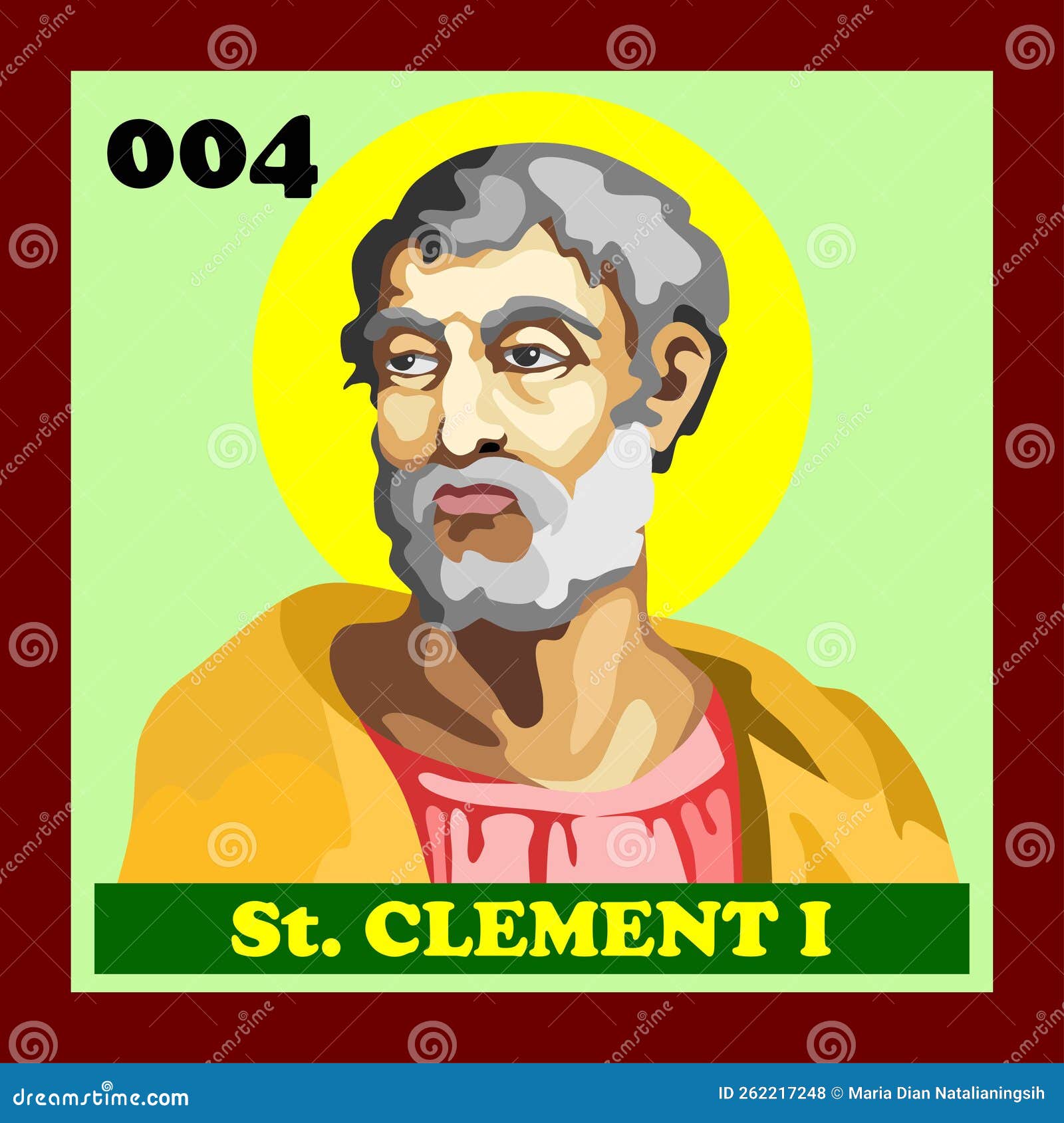 004th Roman Catholic Pope Saint Clement I Vector Stock Illustration ...