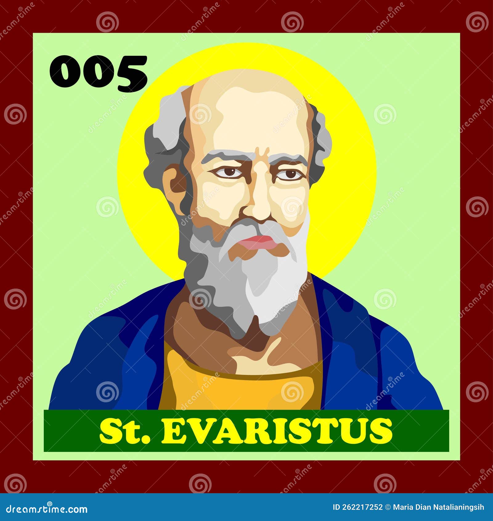 005th Roman Catholic Pope Saint Evaristus Vector Stock Vector ...