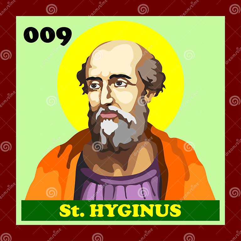 009th Roman Catholic Pope Saint Hyginus Vector Stock Vector ...