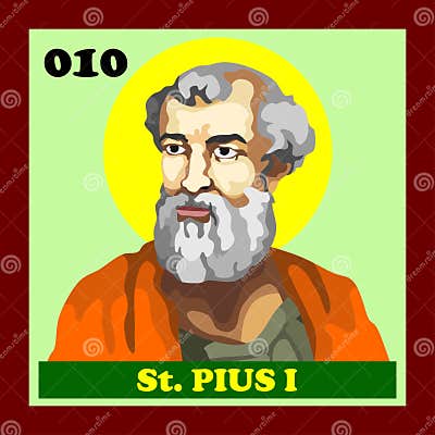 010th Roman Catholic Pope Saint Pius I Vector Stock Vector ...