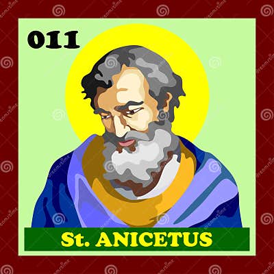 011th Roman Catholic Pope Saint Anicetus Vector Stock Vector ...