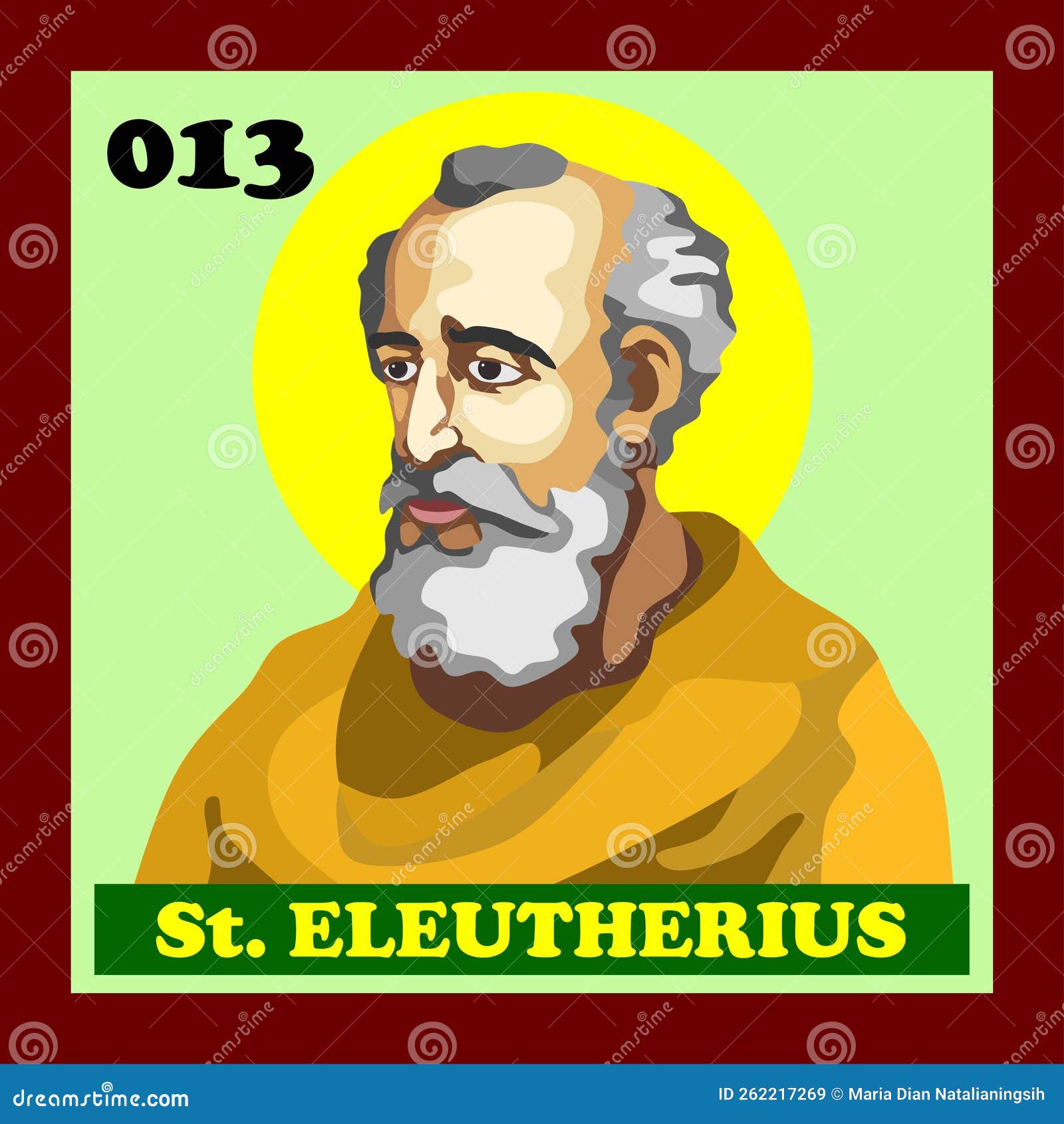 013th Roman Catholic Pope Saint Eleutherius Vector Stock Vector ...
