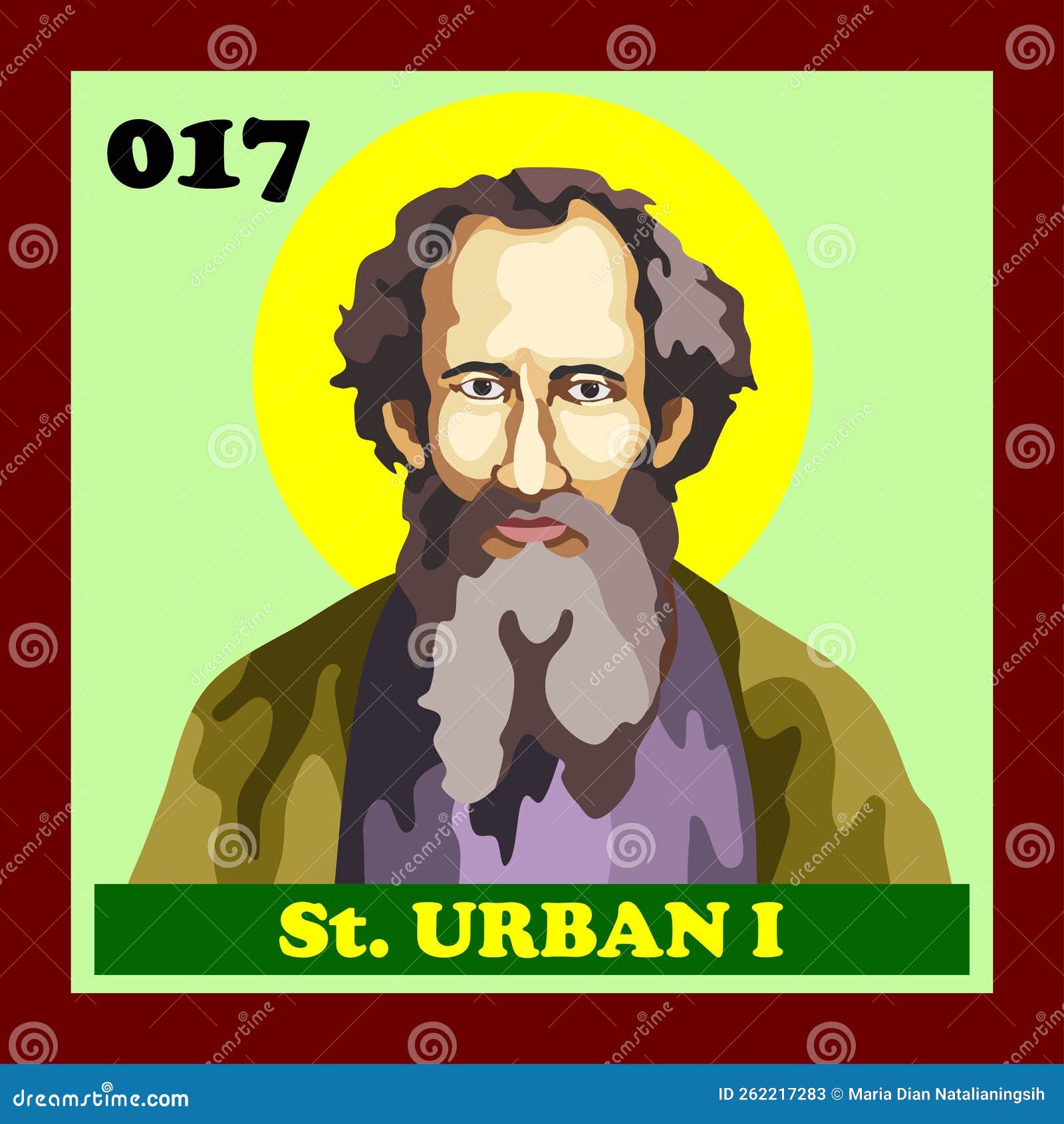 017th Roman Catholic Pope Saint Urban I Vector Stock Vector ...