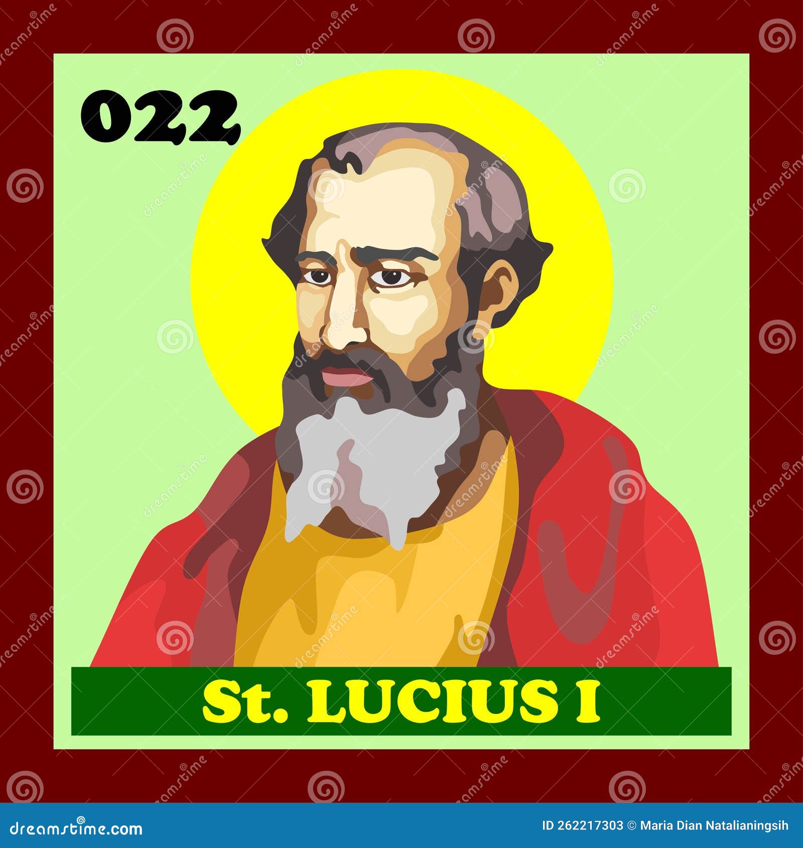 022nd Roman Catholic Pope Saint Lucius I Vector Stock Vector ...