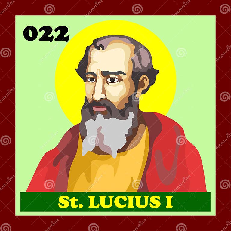 022nd Roman Catholic Pope Saint Lucius I Vector Stock Vector ...