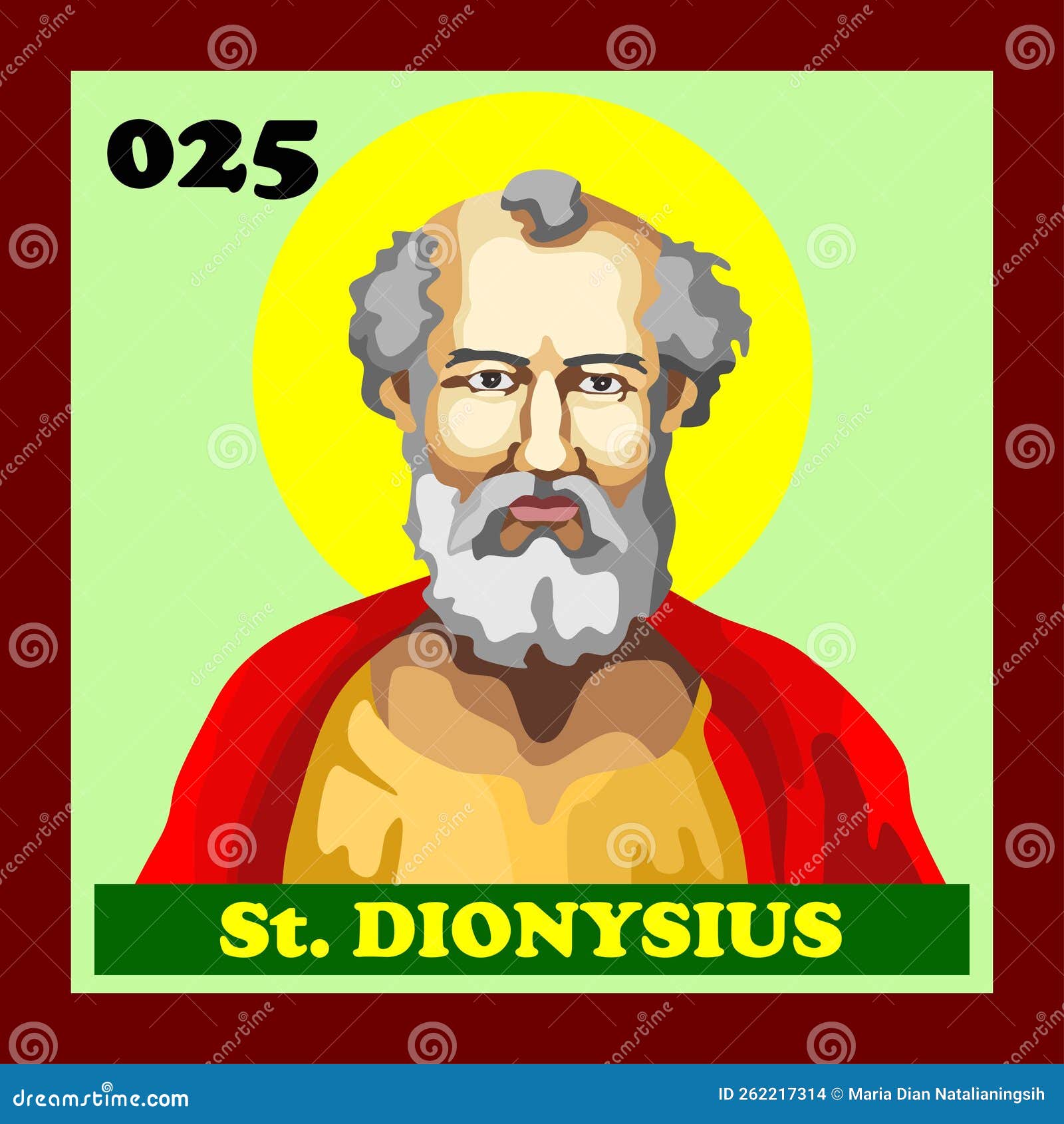 025th Roman Catholic Pope Saint Dionysius Vector Stock Illustration ...