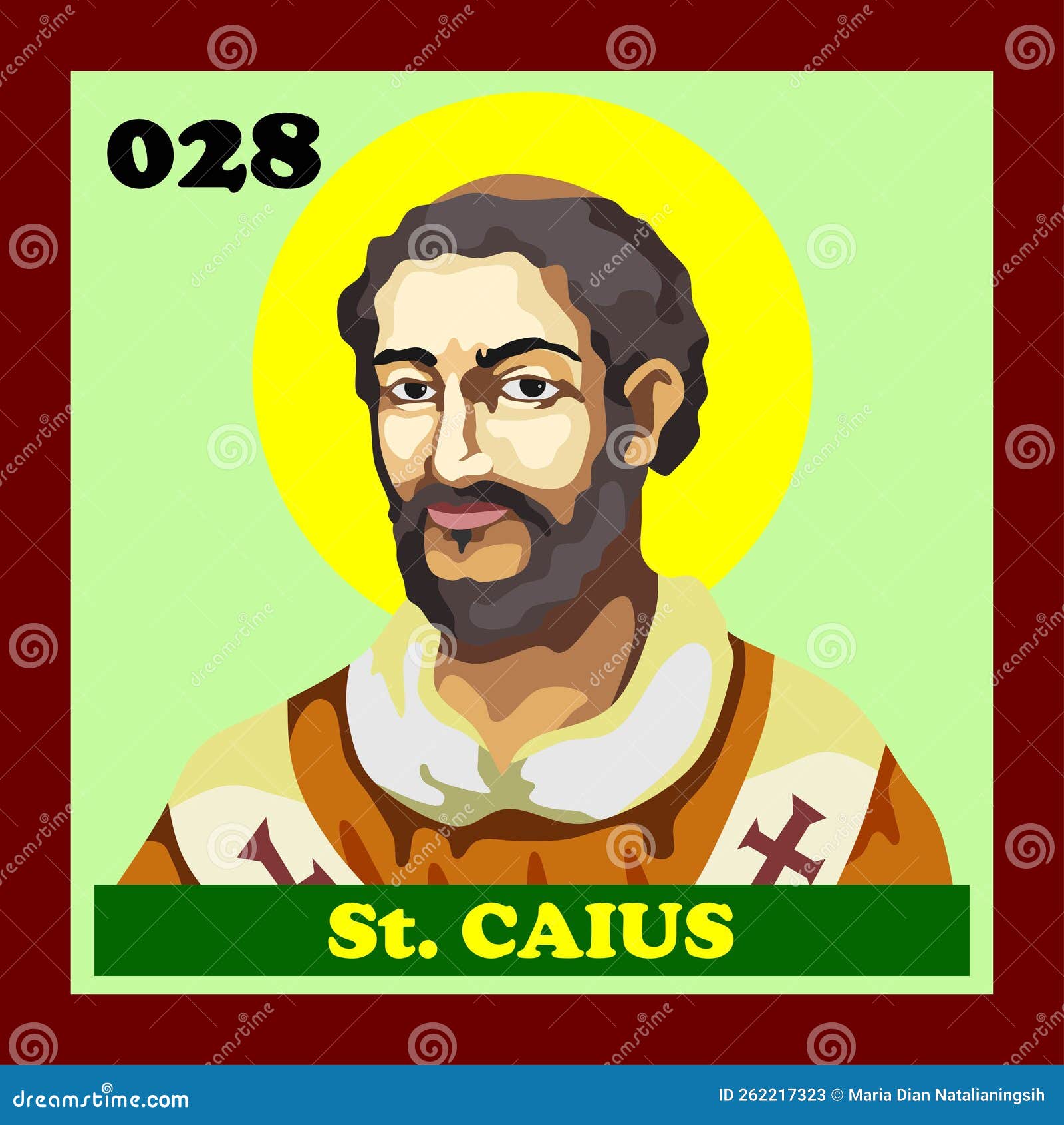 028th Roman Catholic Pope Saint Caius Vector Stock Vector ...