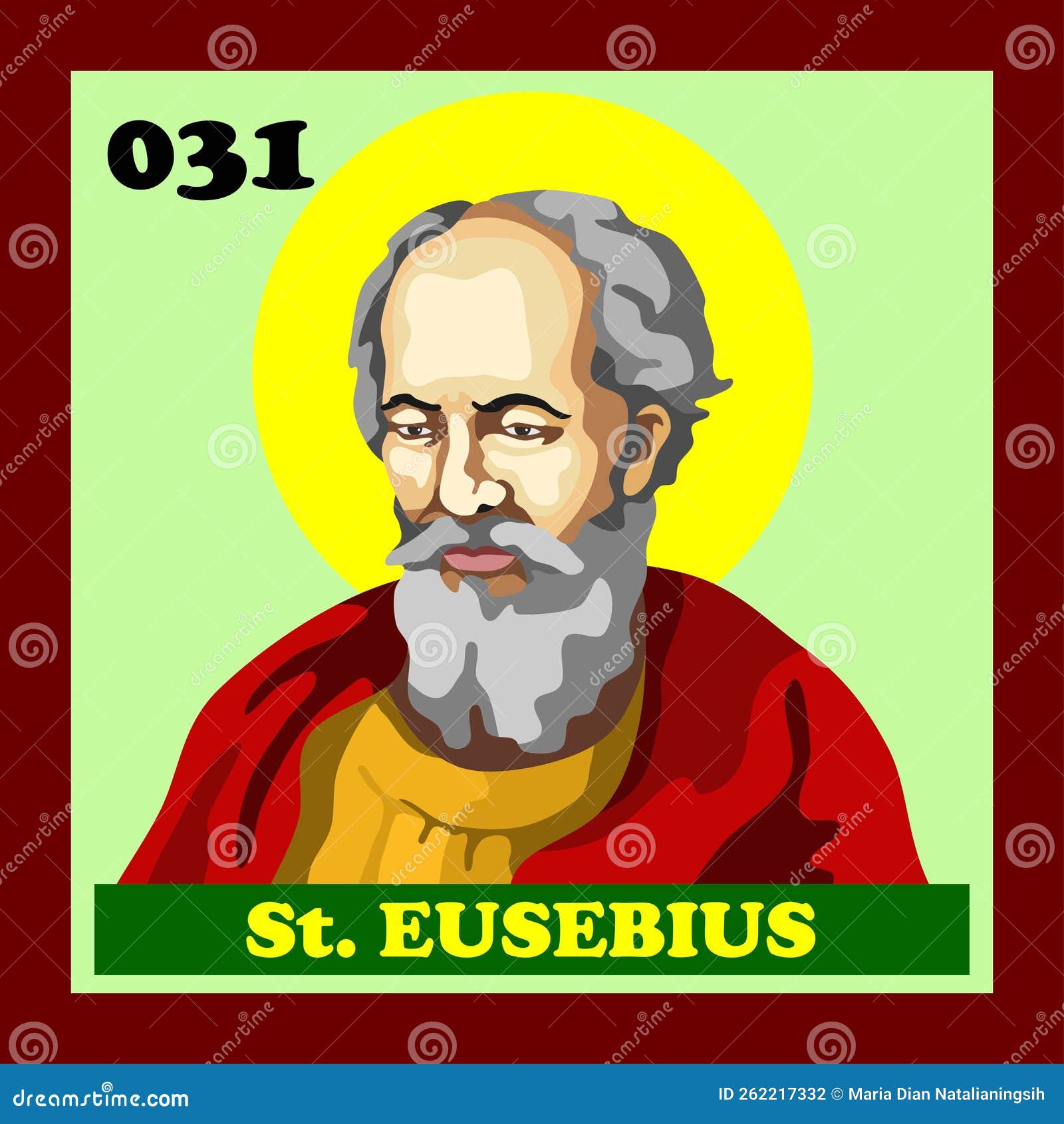 031st Roman Catholic Pope Saint Eusebius Vector Stock Illustration ...