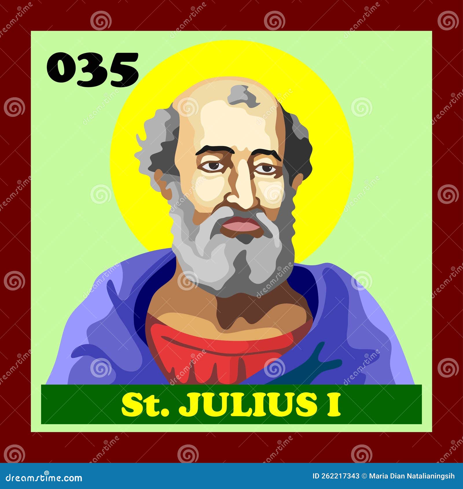 035th Roman Catholic Pope Saint Julius I Vector Stock Vector ...