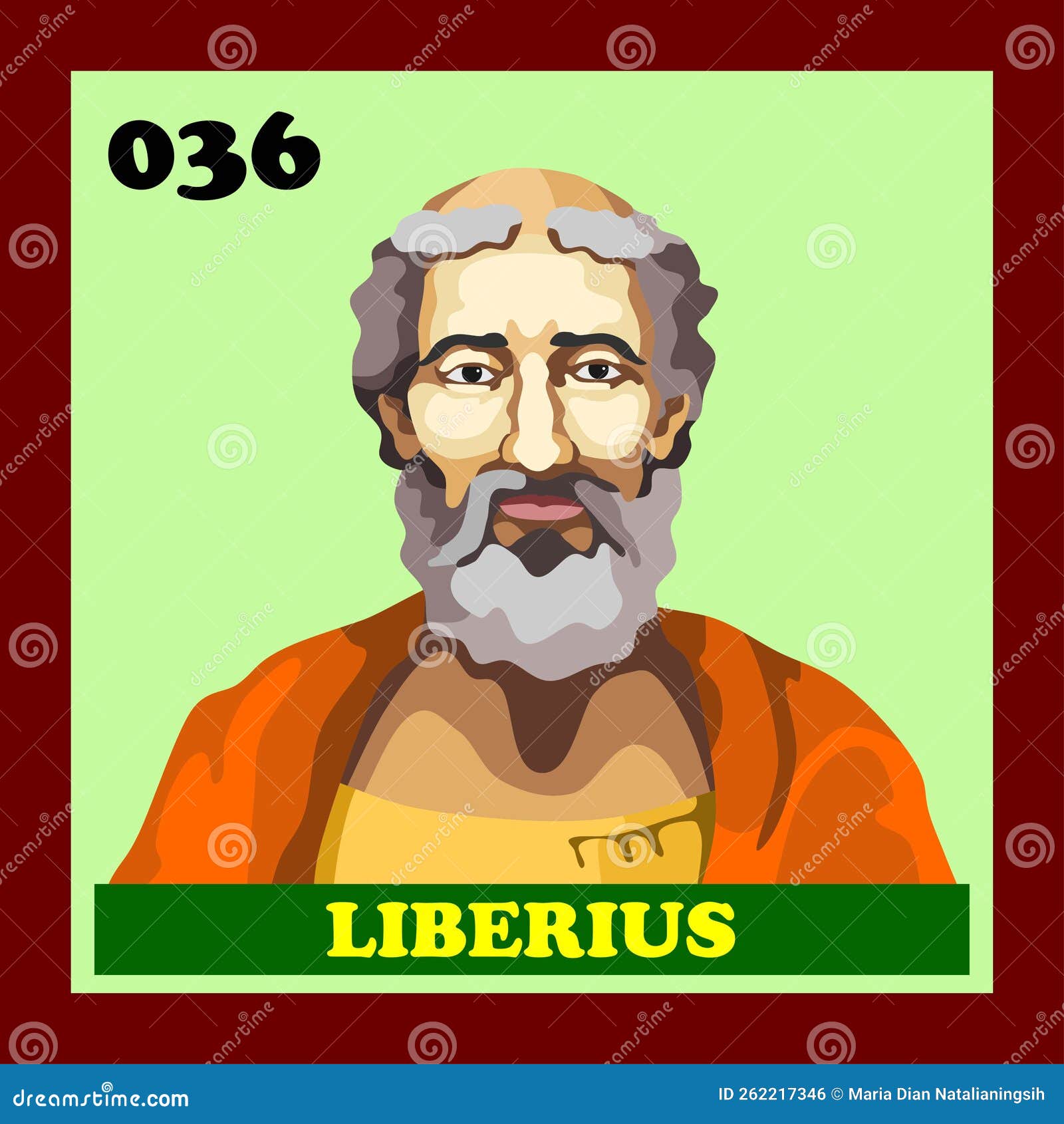 036th Roman Catholic Pope Liberius Vector Stock Vector - Illustration ...