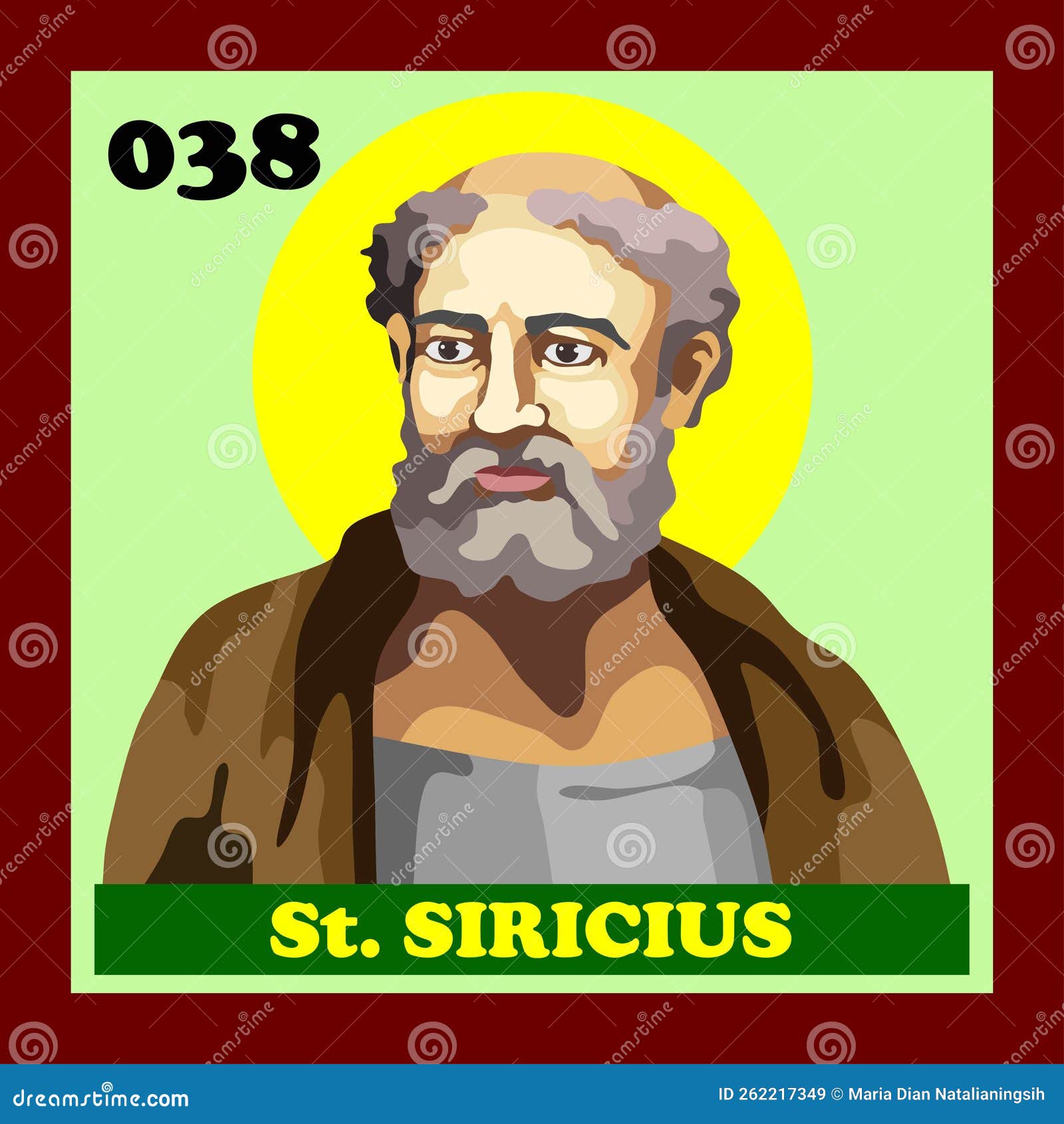 038th Roman Catholic Pope Saint Siricius Vector Stock Vector ...