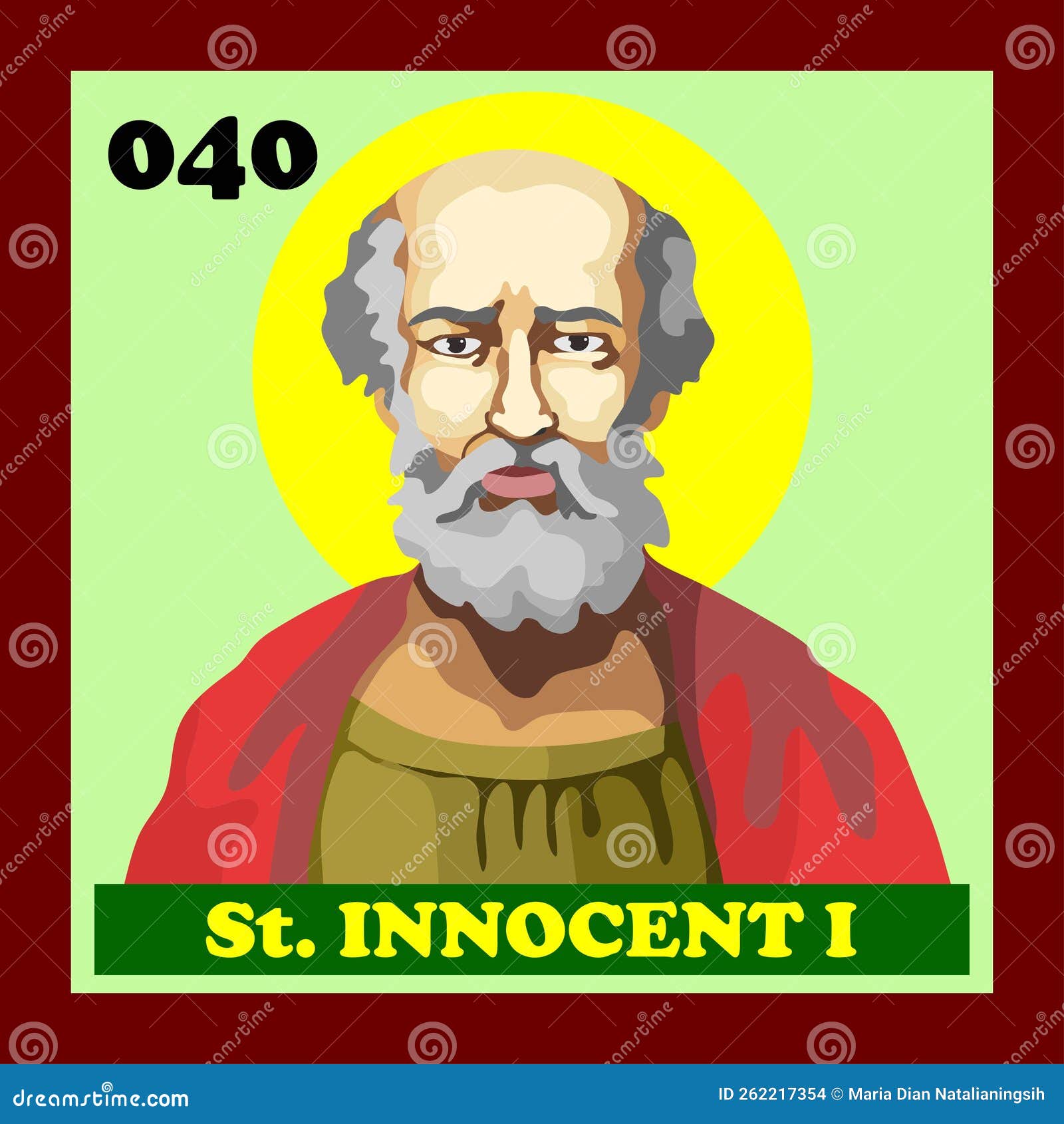 040th Roman Catholic Pope Saint Innocent I Vector Stock Vector ...
