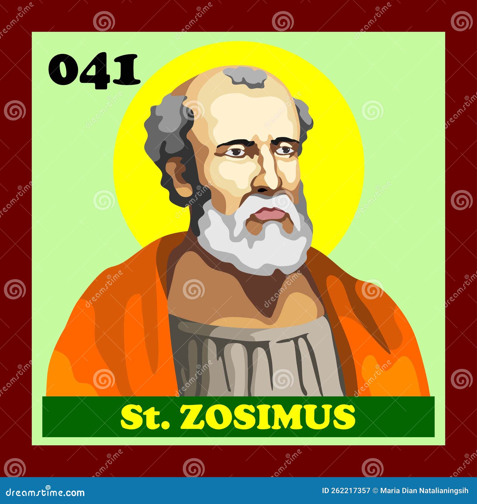 041th Roman Catholic Pope Saint Zosimus Vector Stock Vector ...