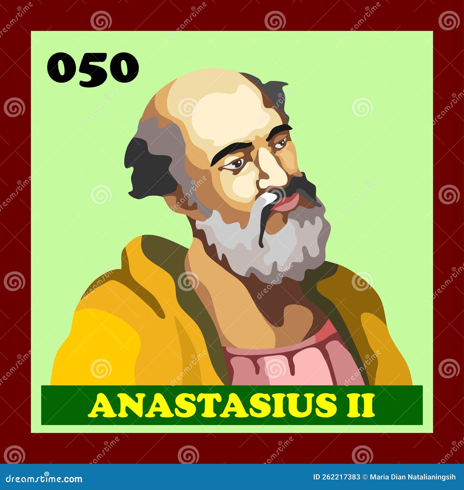 050th Roman Catholic Pope Anastasius II Vector Stock Illustration ...