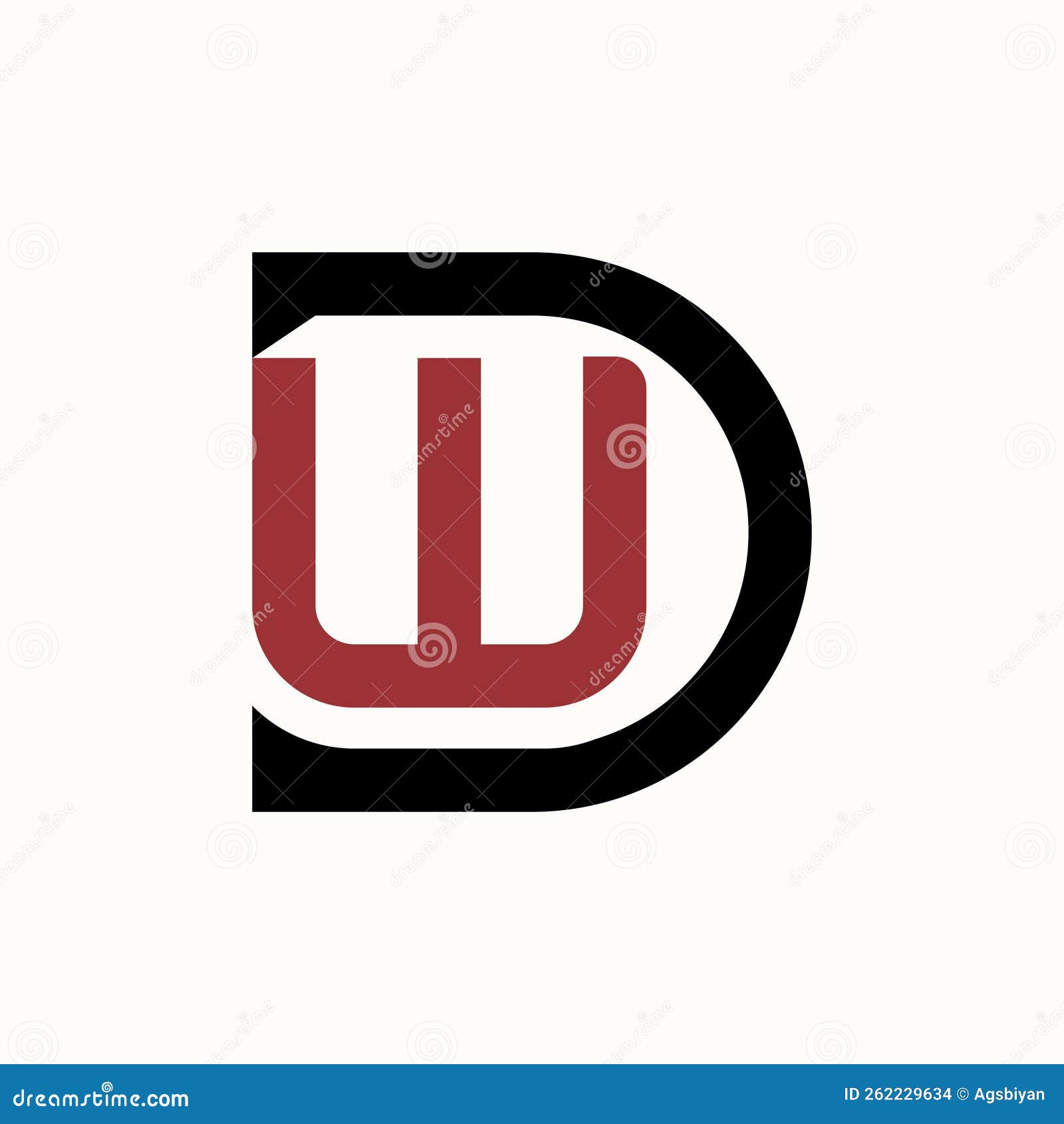 Simple and Unique Letter or Word DW or WD Font on Line Inside Image ...