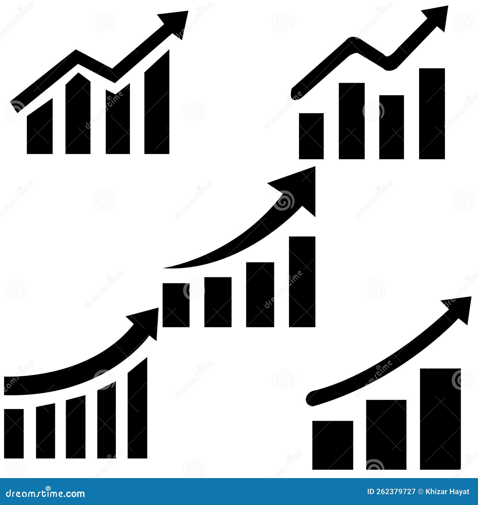 Growth Icons. Profit Growing Icons Set. Growing Graph Symbol. Arrow ...