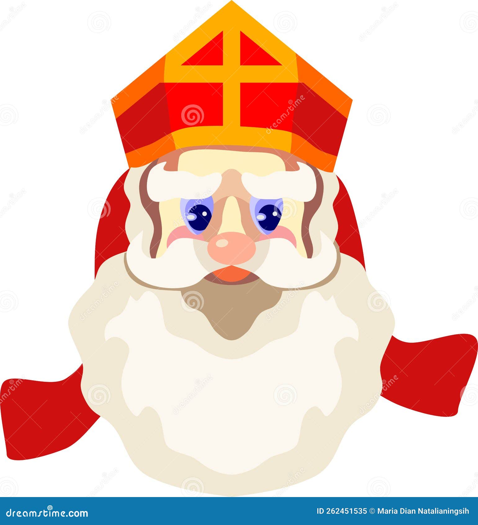 Funny Santa Head Christmas Symbol Vector Stock Illustration ...