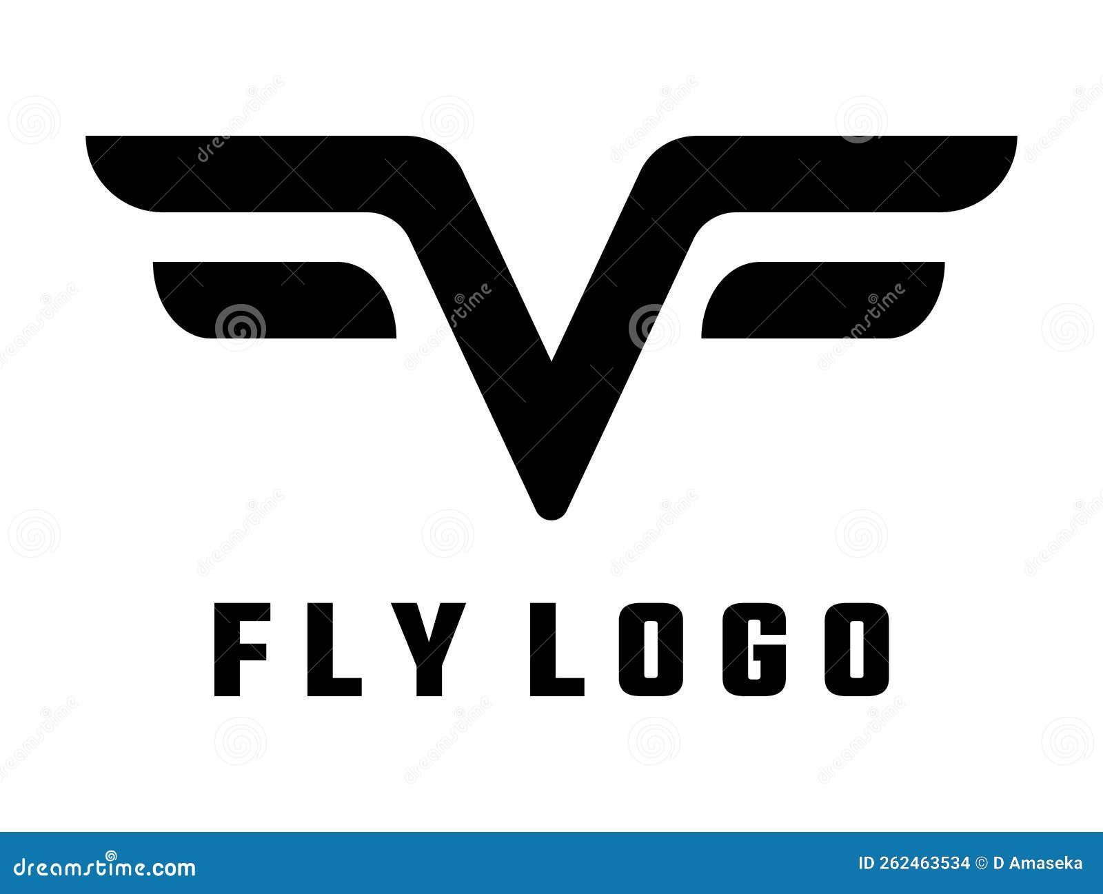 Fly and Power Logo Template Stock Vector - Illustration of silhouette, logo: 262463534