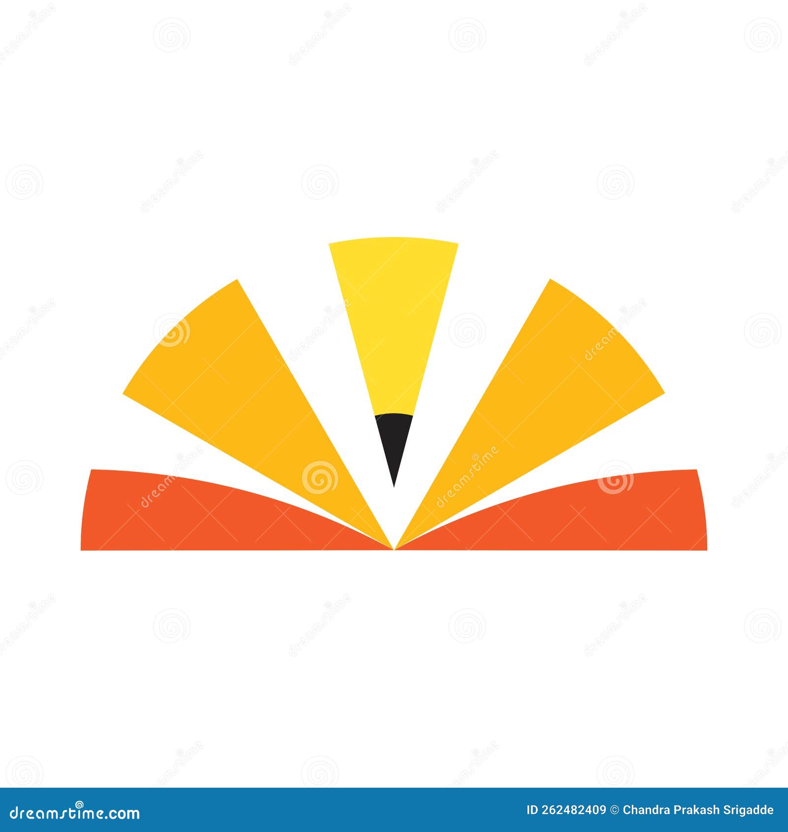 Sun Rays Sun Logo Book Logo Pencil Logo Stock Vector - Illustration of ...