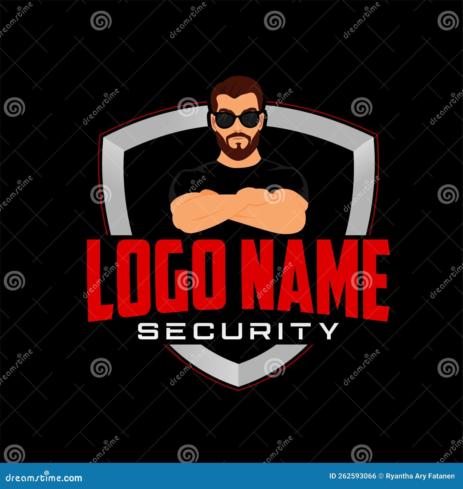 Body guard badge logo stock vector. Illustration of muscular - 262593066