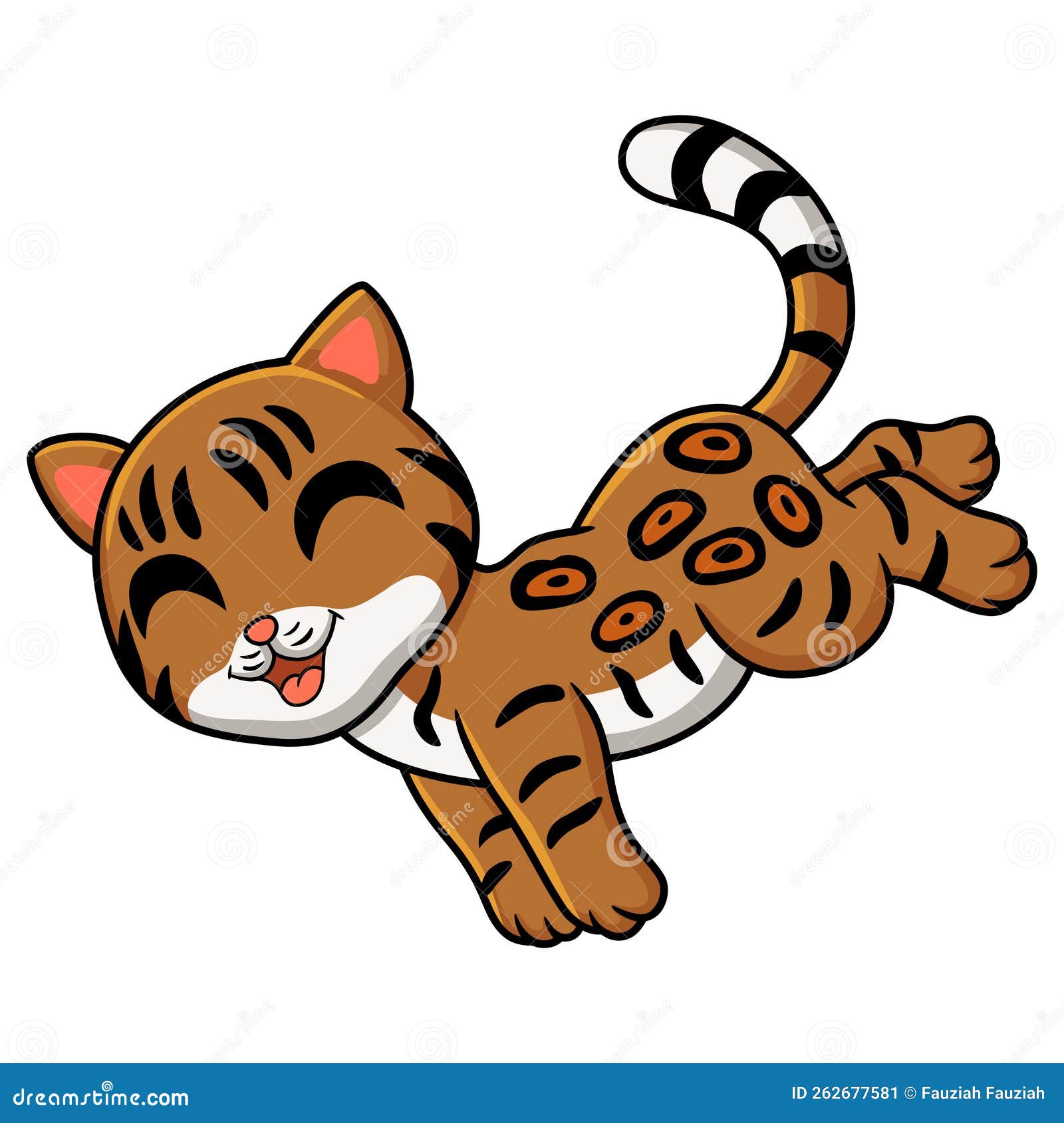 Cute Bengal Cat Cartoon Walking Stock Vector - Illustration of graphic ...