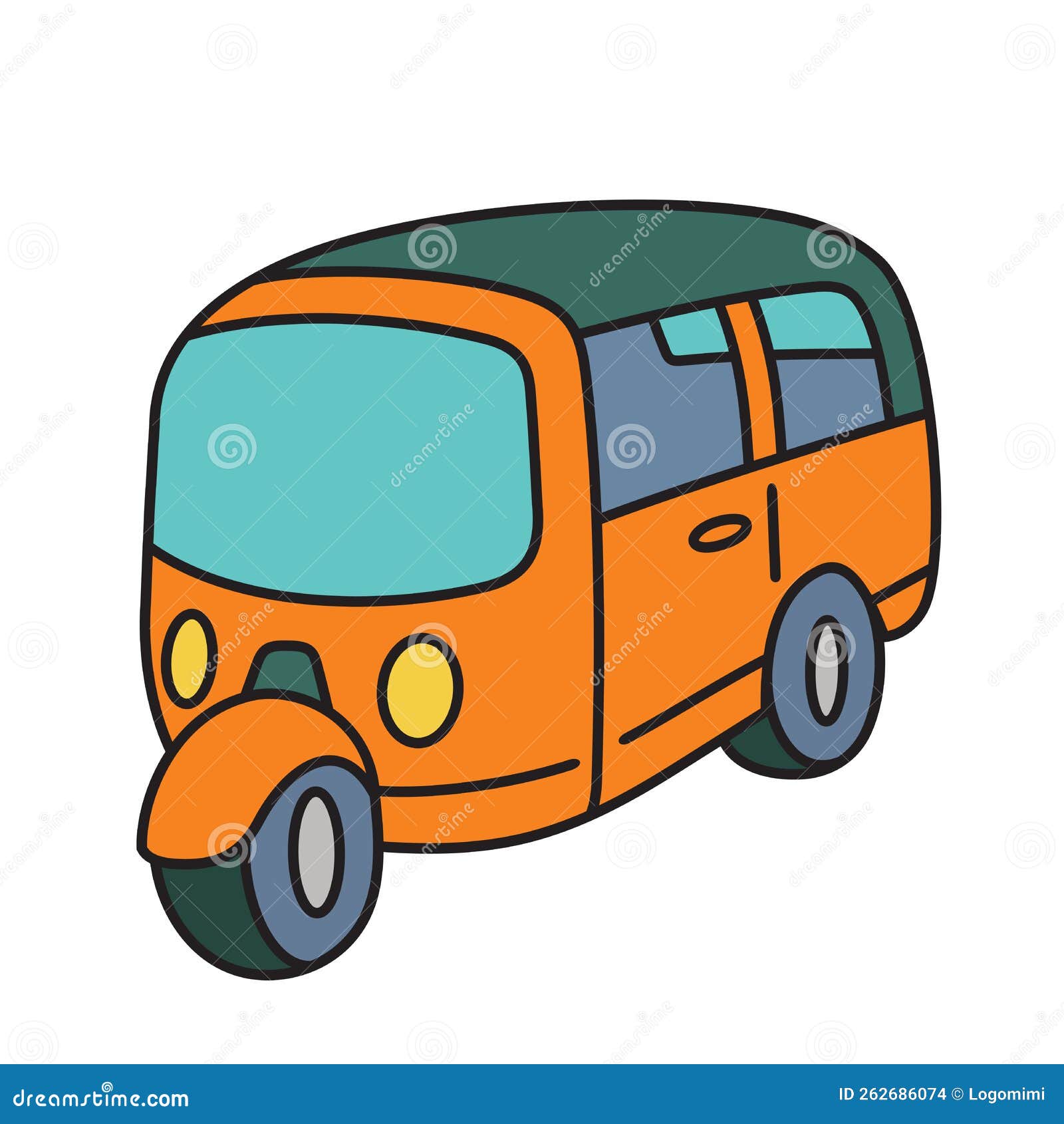 Bajai Vector Illustration, Bajay Cartoon Image, Coloring Book Page ...