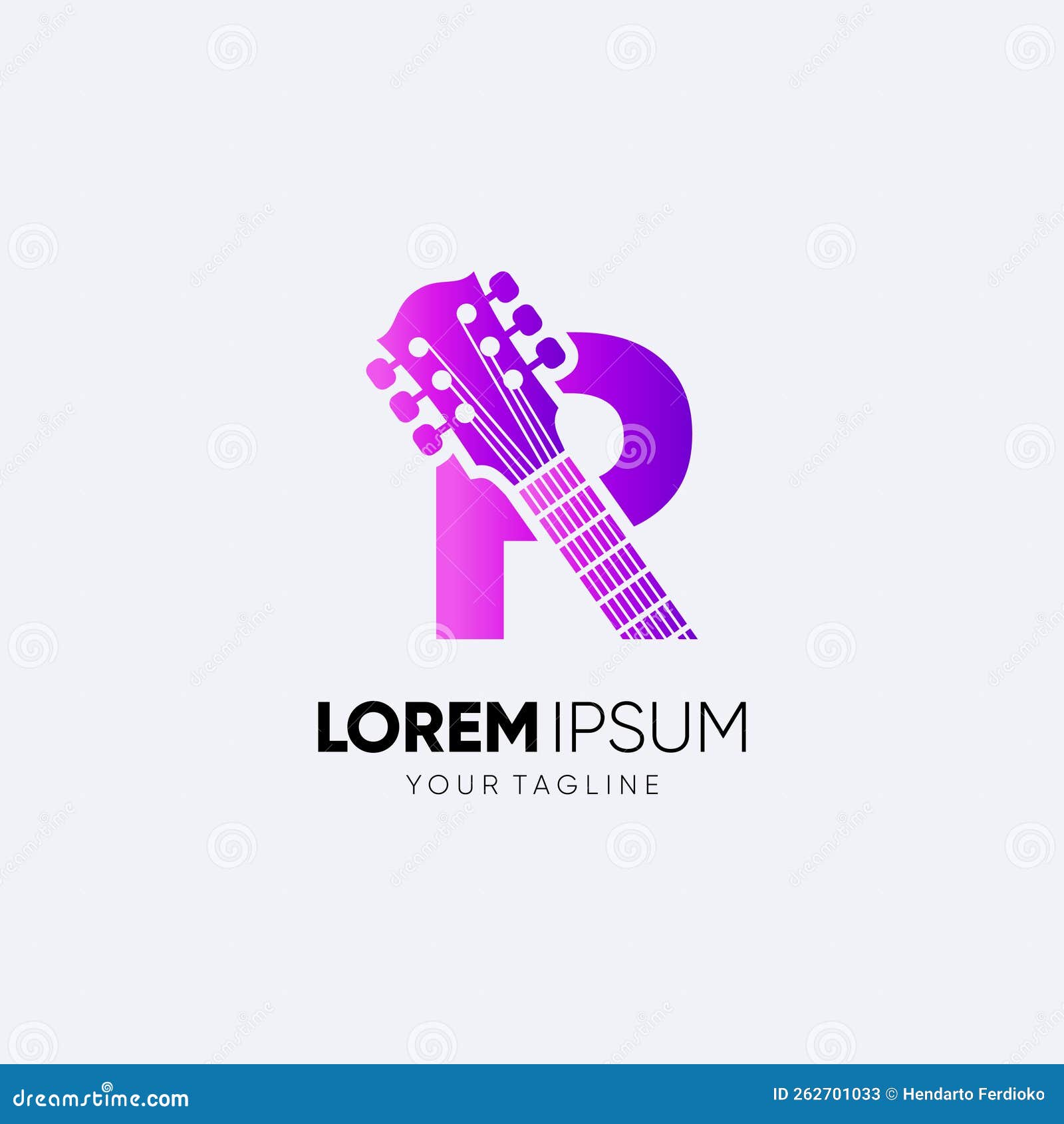 Letter R Guitar Logo Design Vector Art Icon Graphic Illustration Stock ...