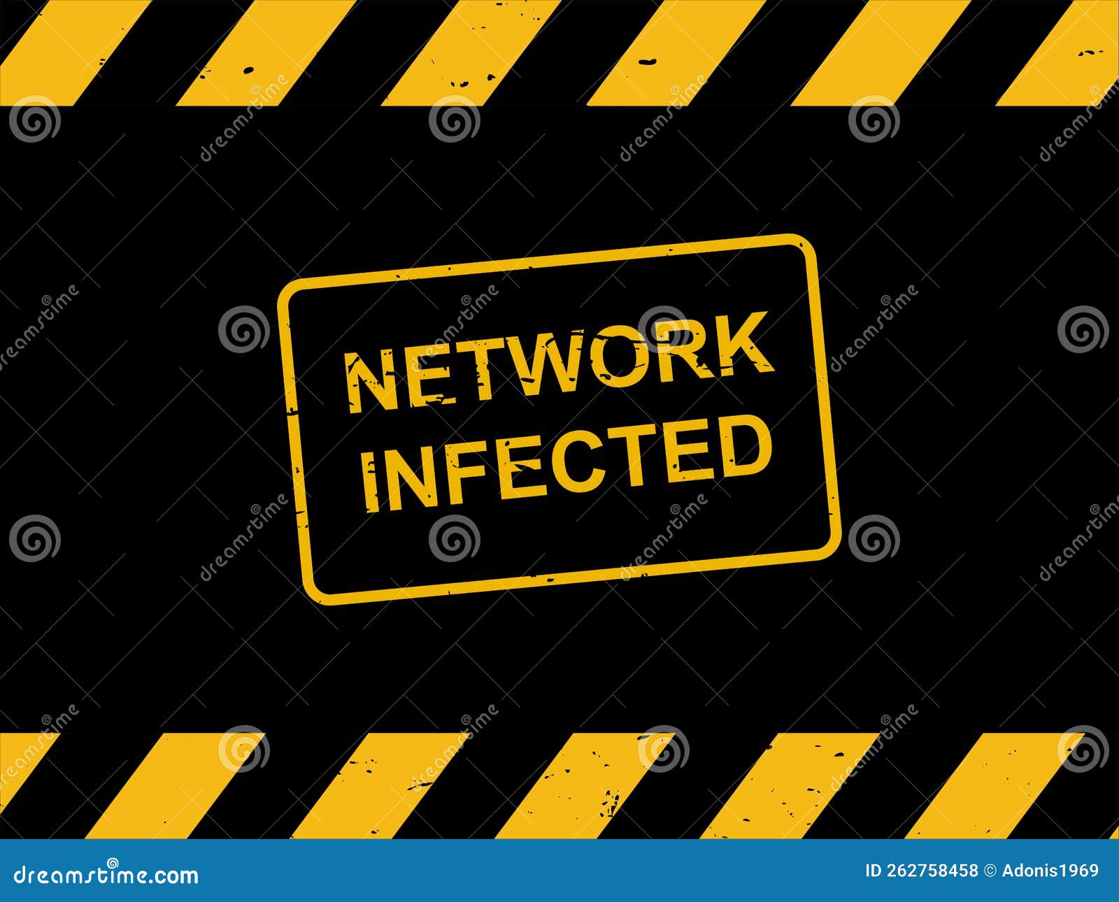 Network Infected Stamp on Black Stock Illustration - Illustration of ...