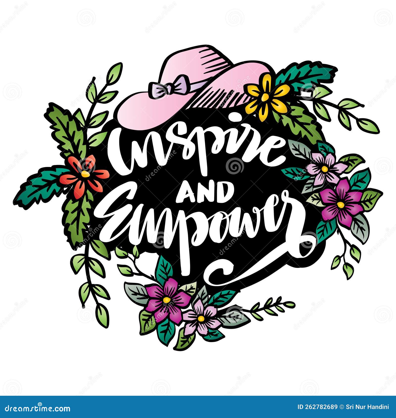 Inspire And Empower Hand Lettering. Royalty-Free Stock Photography ...