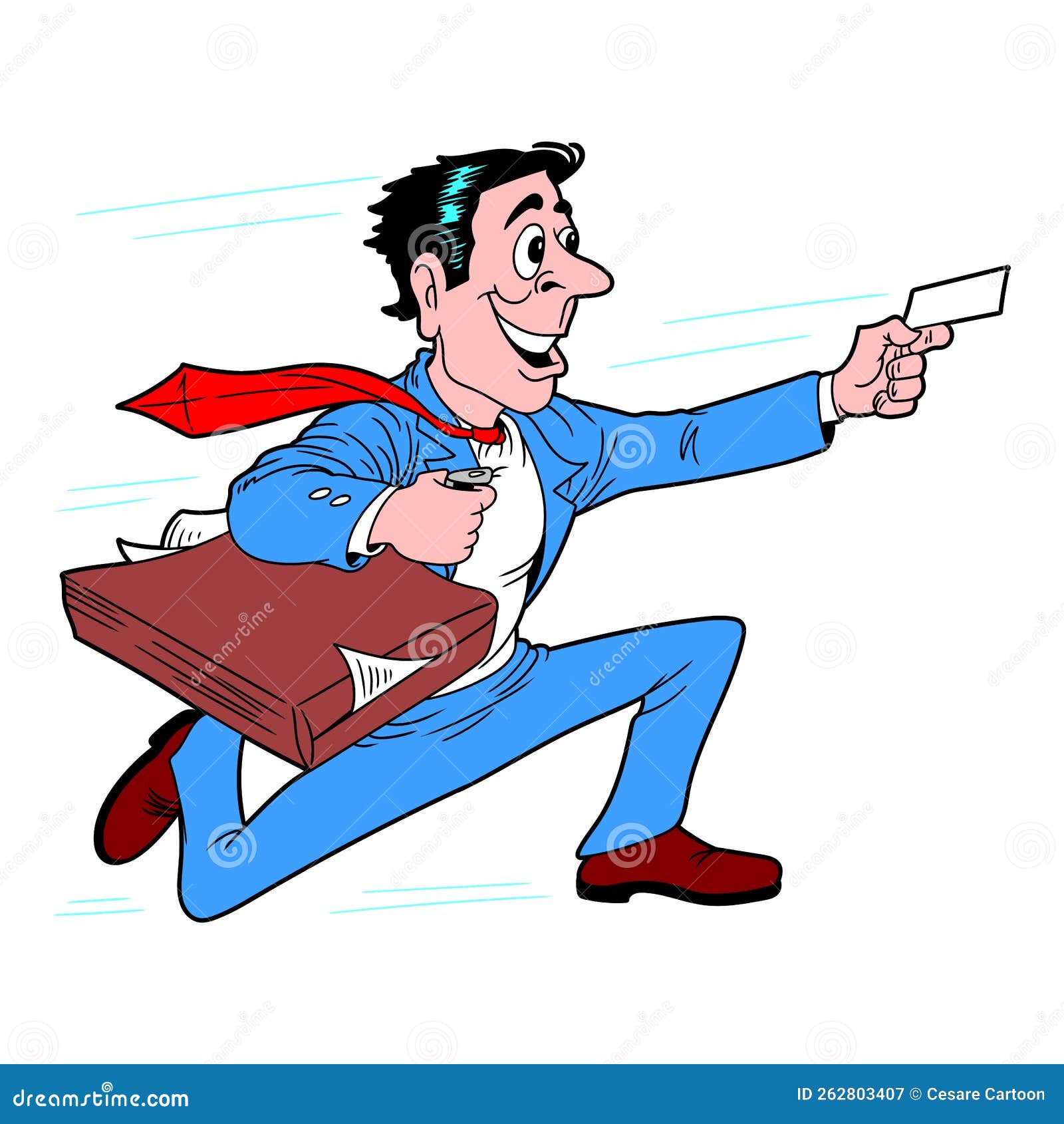 Cartoon salesman stock vector. Illustration of detail - 262803407