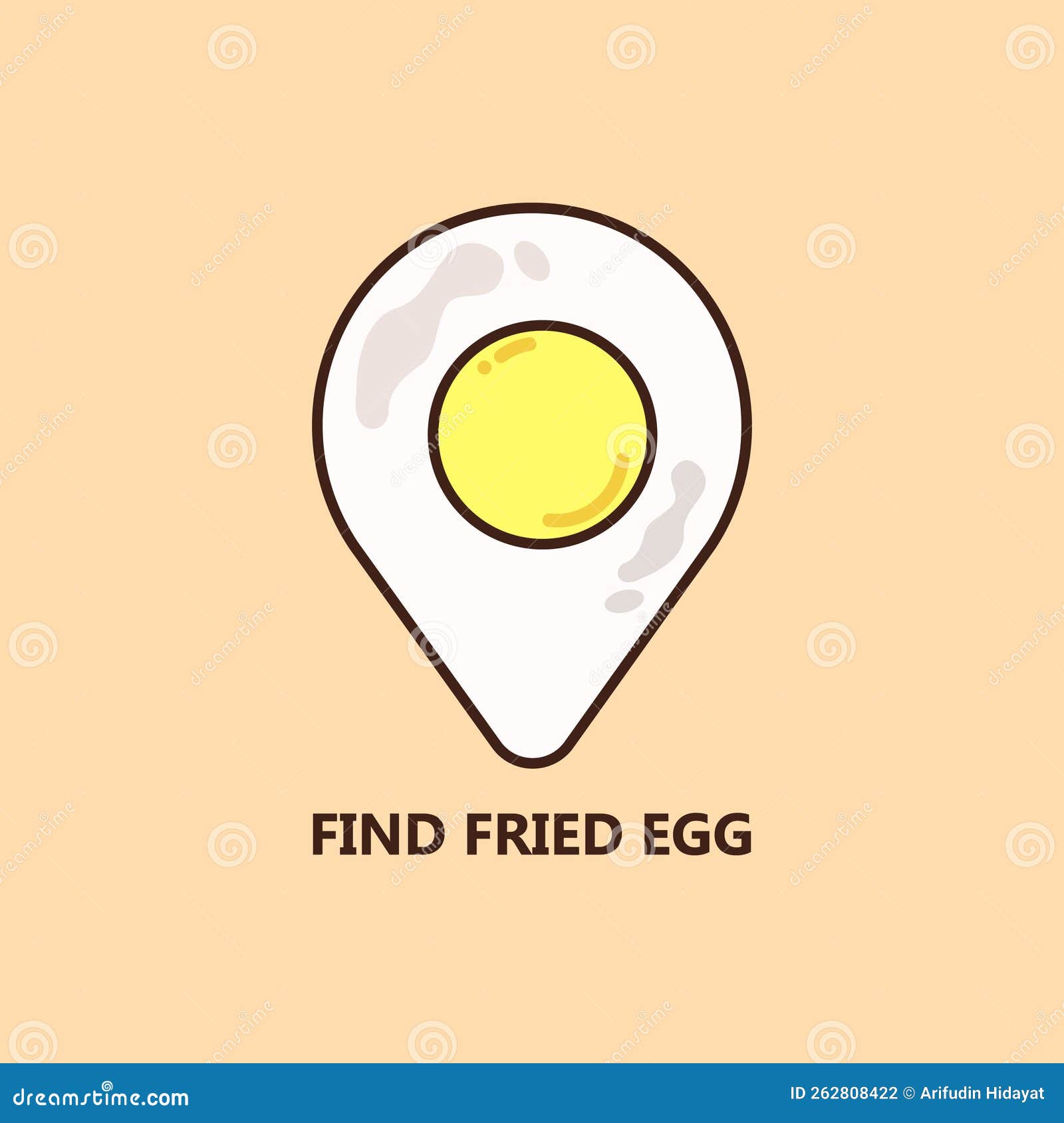 Find fried egg logo vector stock vector. Illustration of shape - 262808422