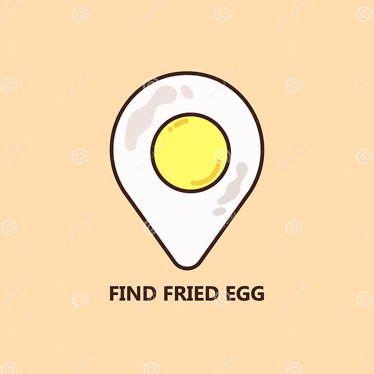 Find fried egg logo vector stock vector. Illustration of shape - 262808422