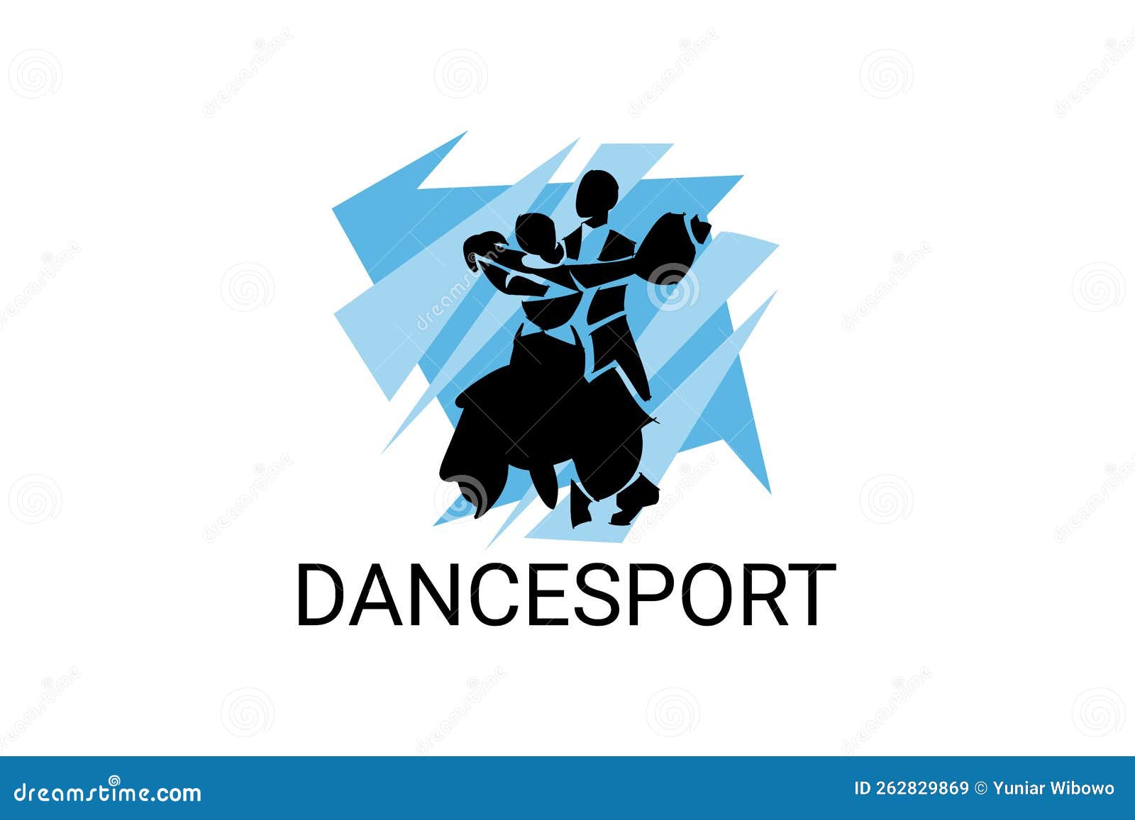 Dancesport Sport Vector Line Icon. a Couple of Dancers are Dancing in ...