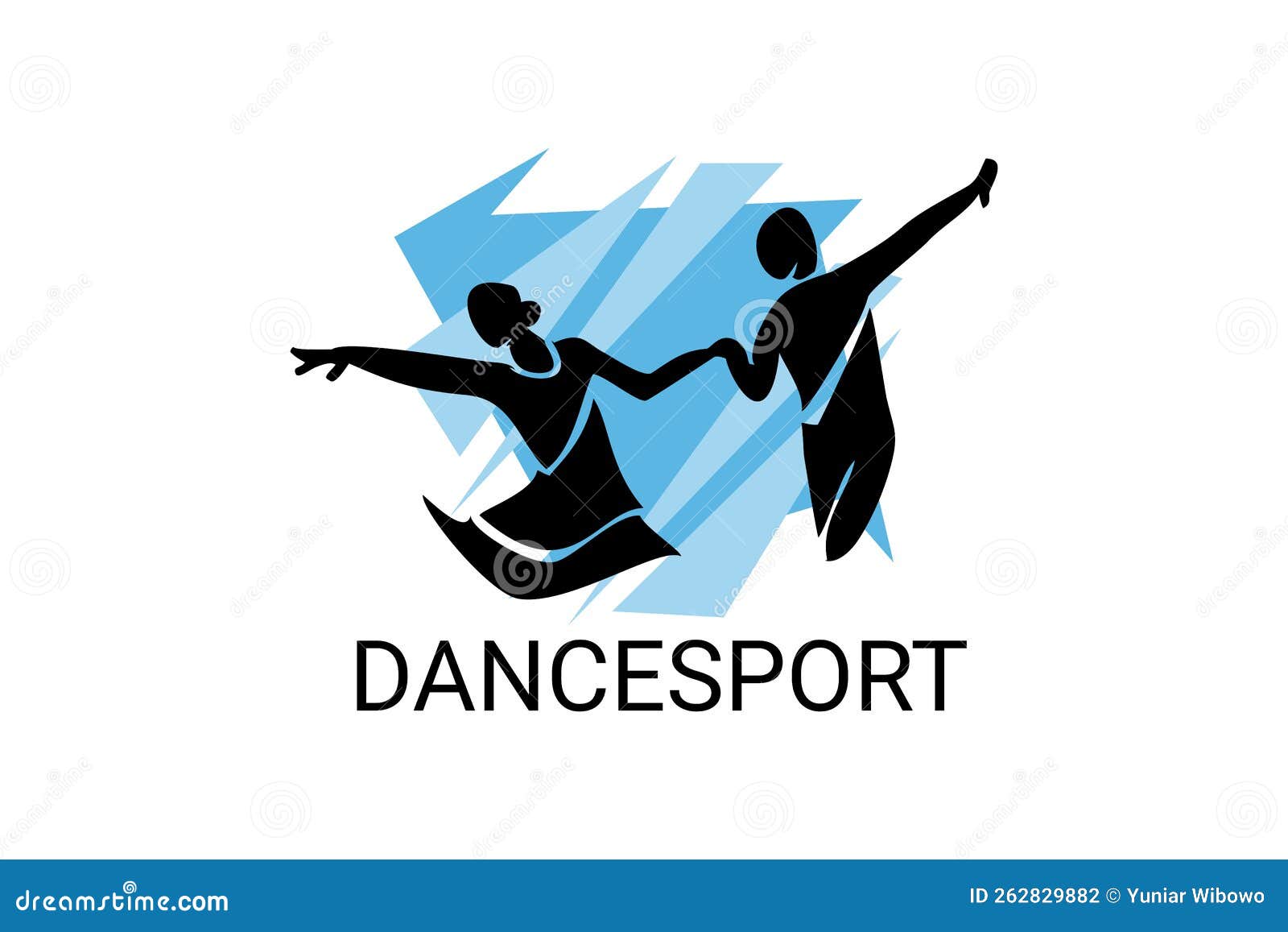 Dancesport Sport Vector Line Icon. a Couple of Dancers are Dancing in ...