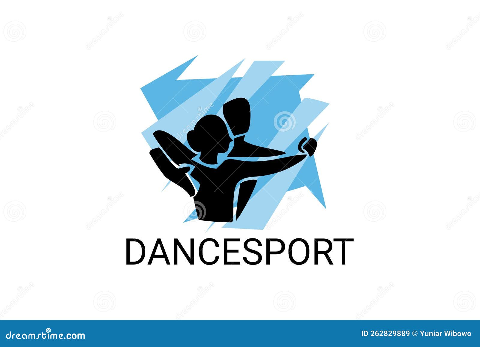 Dancesport Sport Vector Line Icon. a Couple of Dancers are Dancing in ...