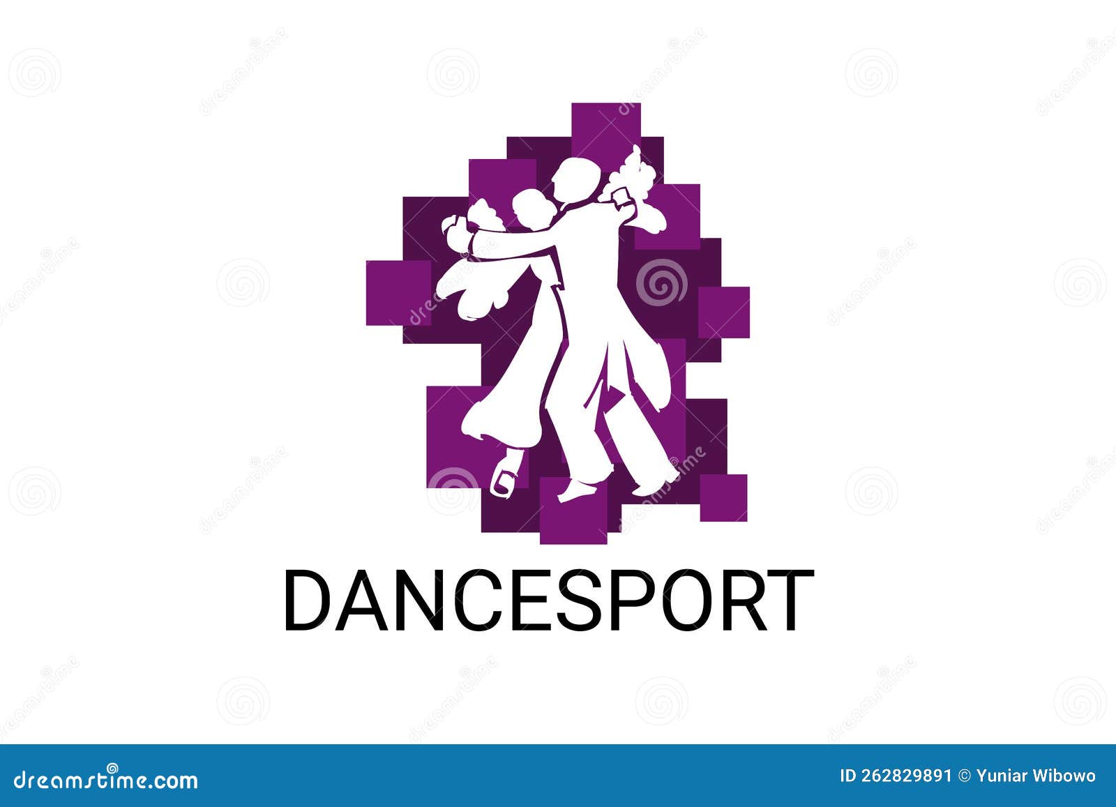 Dancesport Sport Vector Line Icon. a Couple of Dancers are Dancing in ...