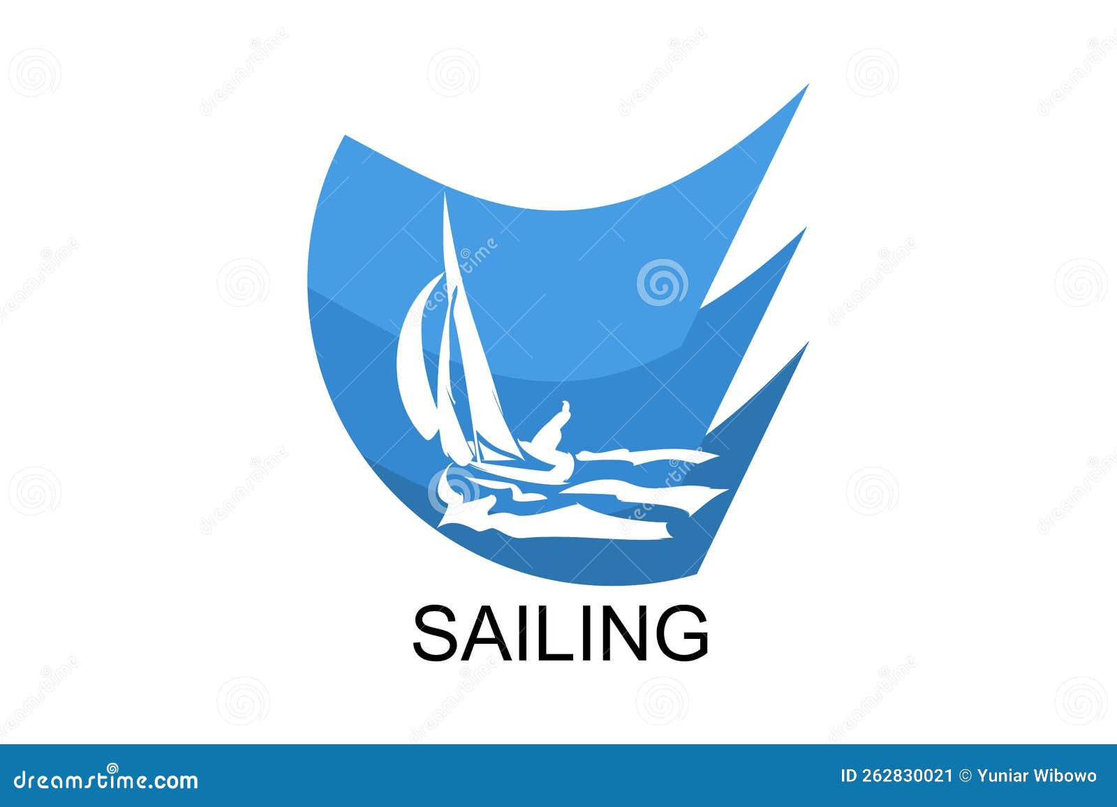 Sailing Sport Vector Line Icon. Athlete Is Sailing On A Ship In The Sea ...