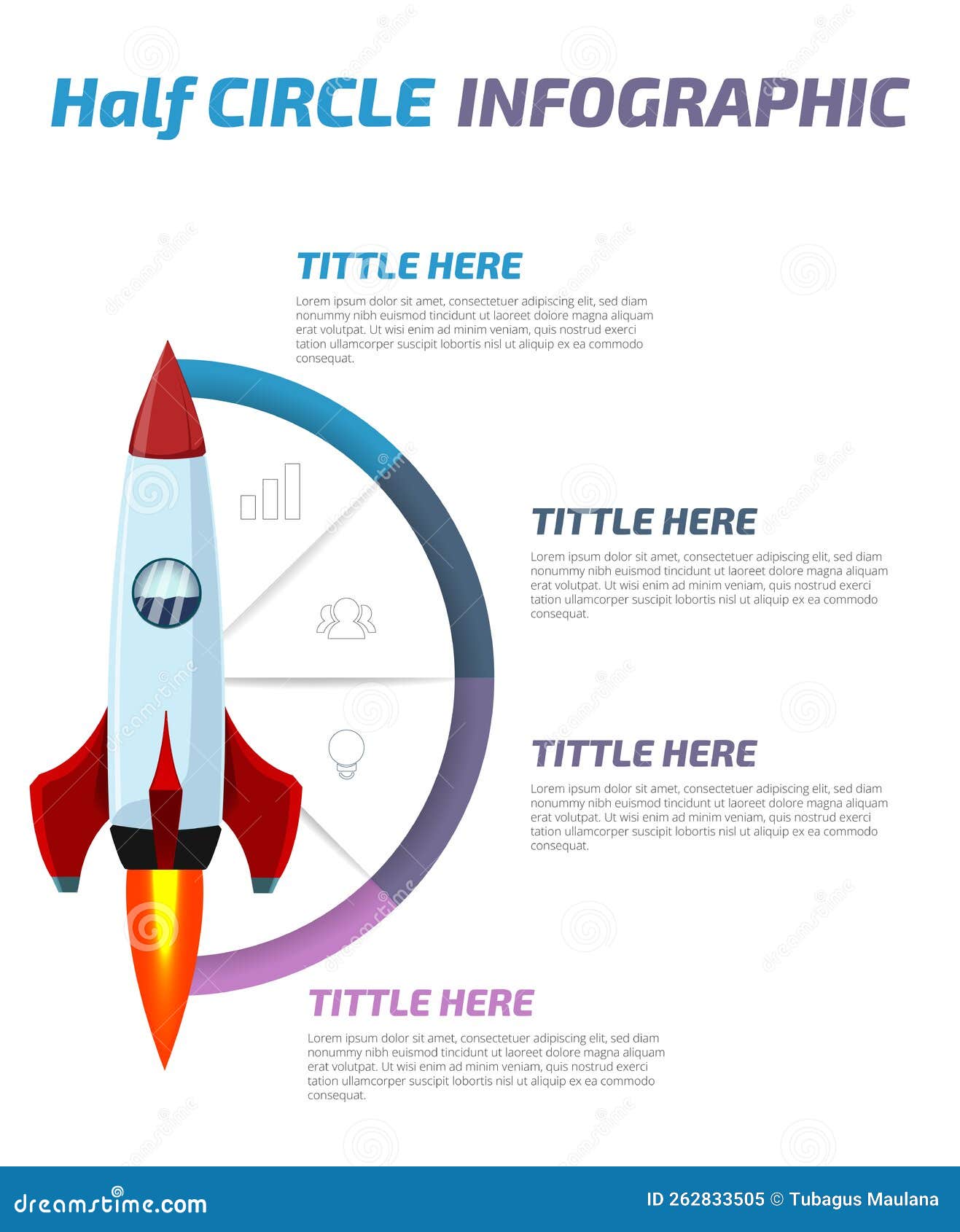 Infographic Rocket Cartoon Vector | CartoonDealer.com #55598267