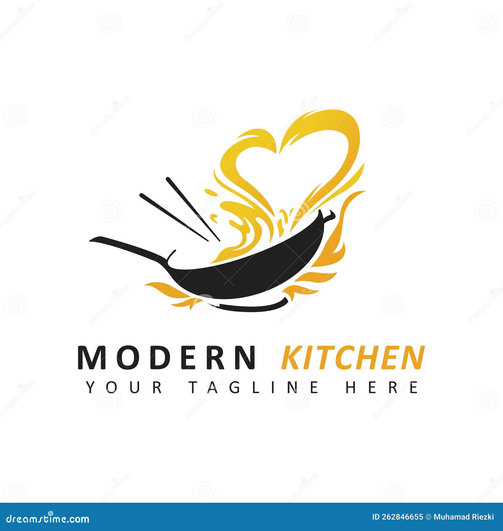 Logo Kitchen Modern. with Grill and Fire Style for Logotype, Vector ...