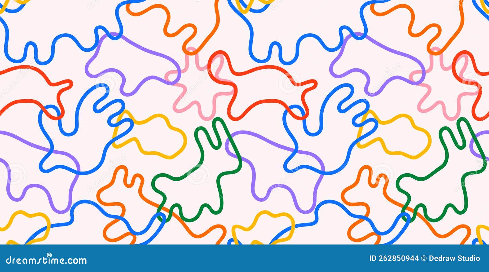 Funny Abstract Animal Shape Seamless Pattern Stock Vector ...