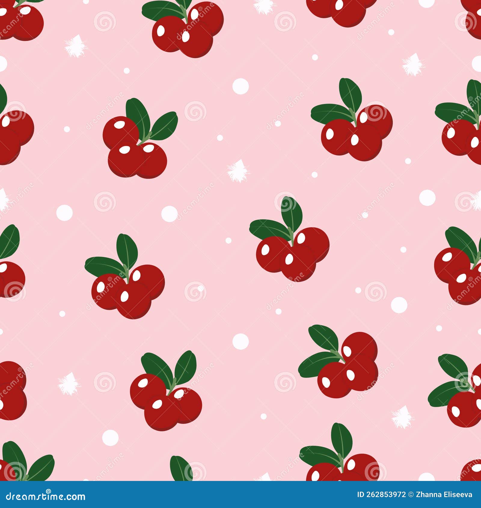 Seamless Pattern in Cranberry Stock Vector - Illustration of dessert ...
