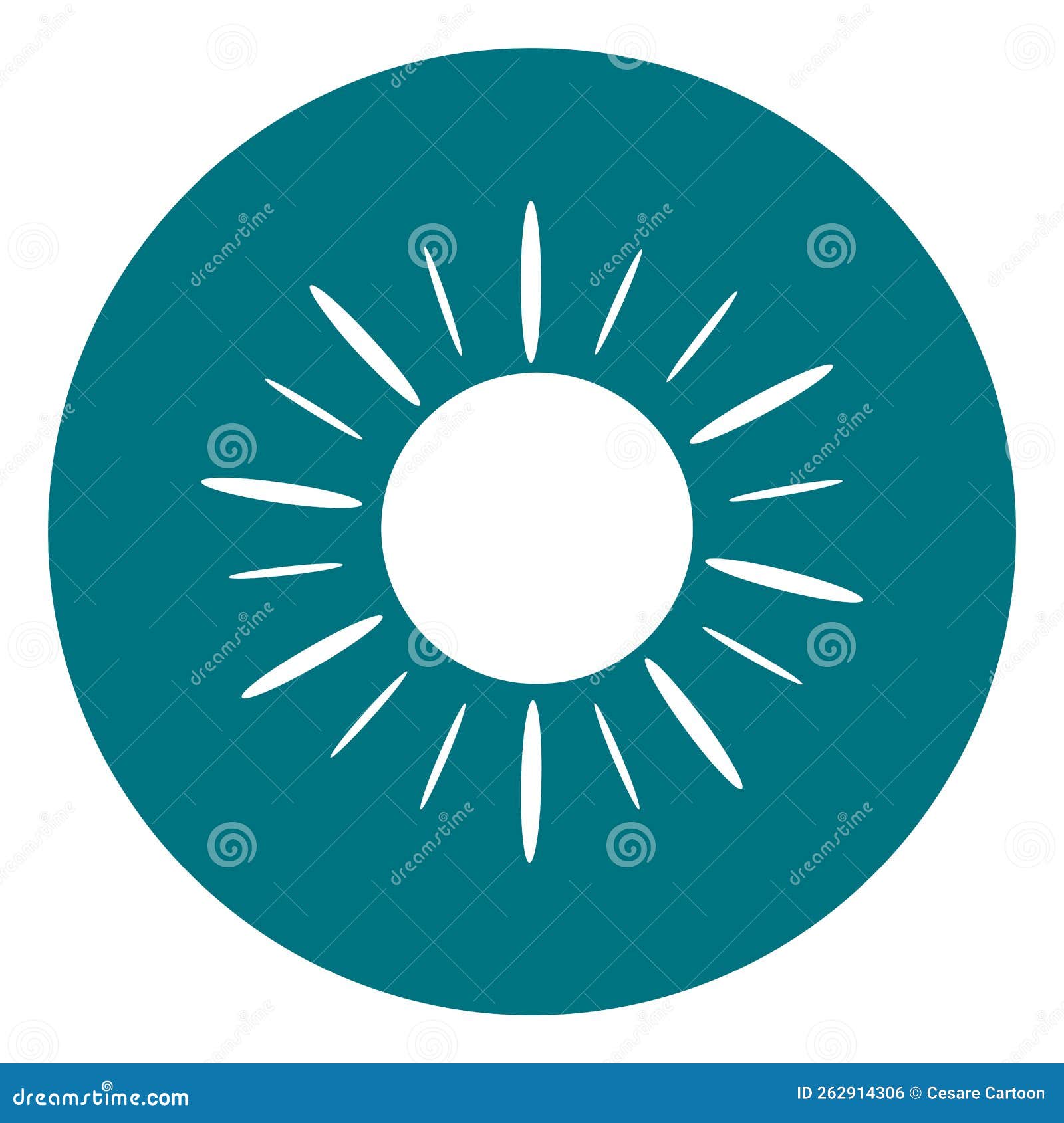 Flat button sun stock vector. Illustration of logo, design - 262914306