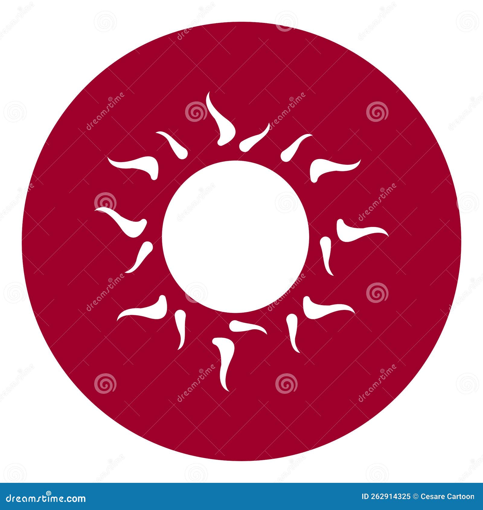 Flat button sun stock vector. Illustration of solar - 262914325