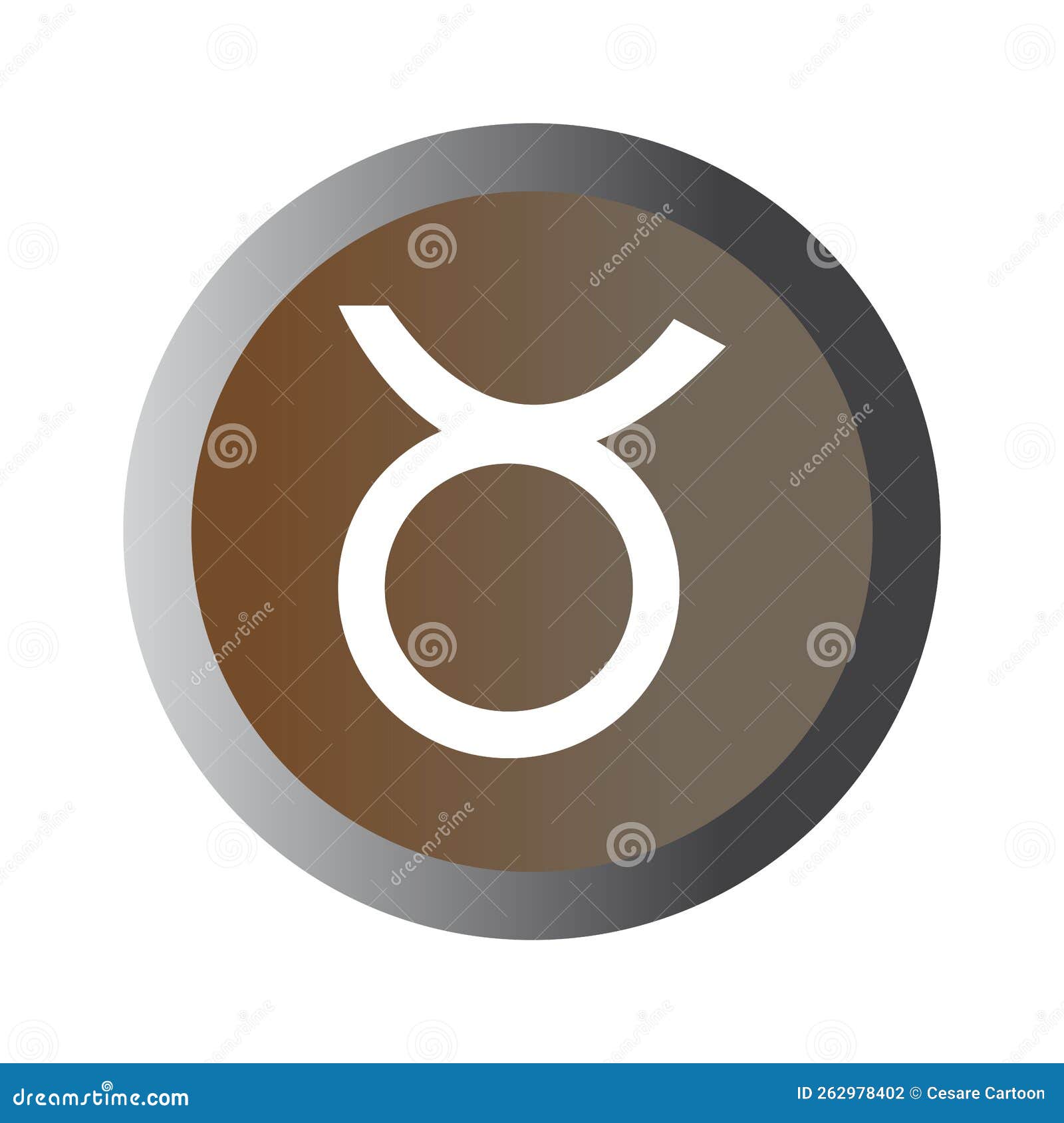 Simple Button Symbol Taurus Stock Vector - Illustration of horoscope ...