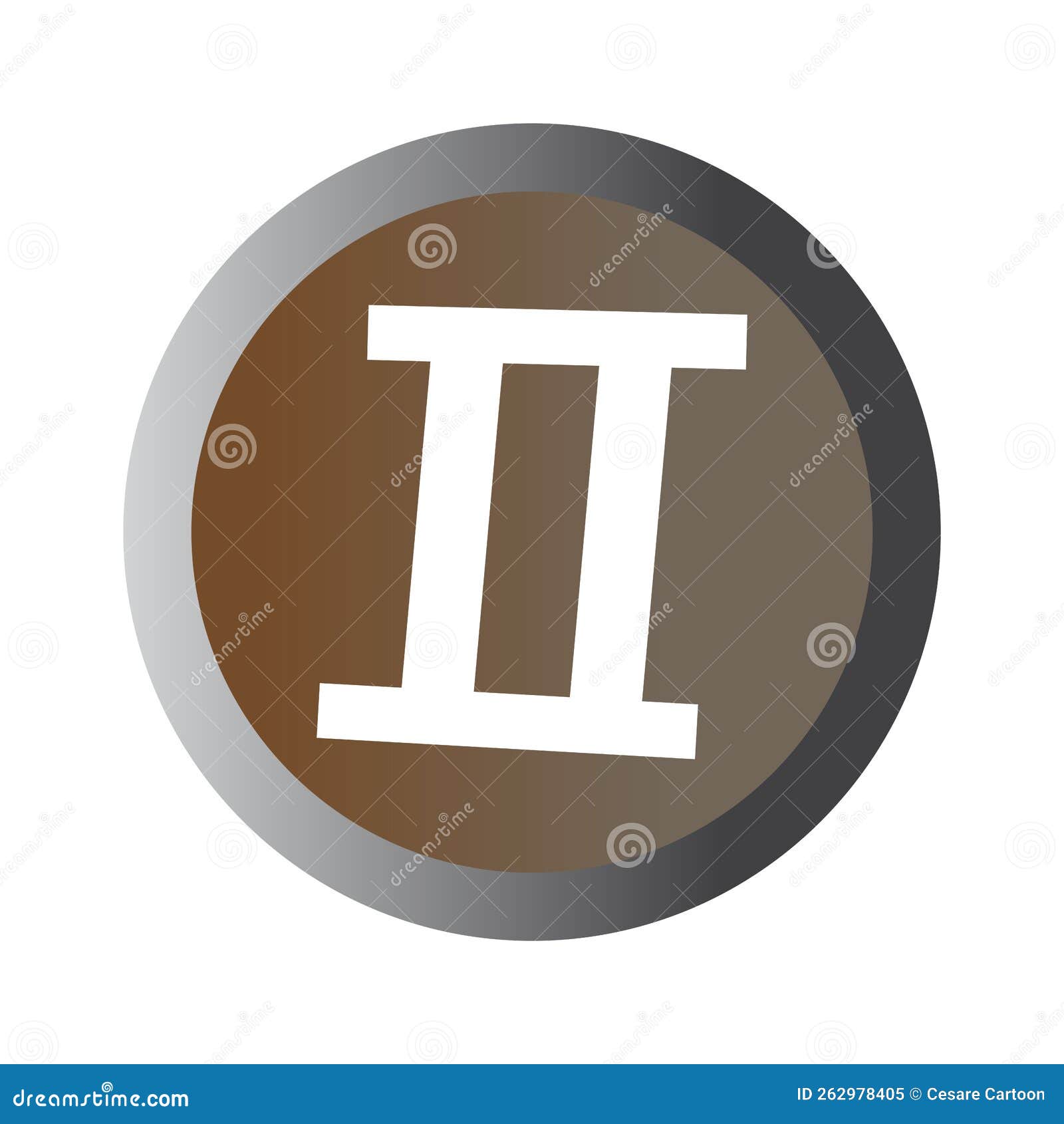 Simple Button Symbol Gemini Stock Vector - Illustration of icon, symbol ...